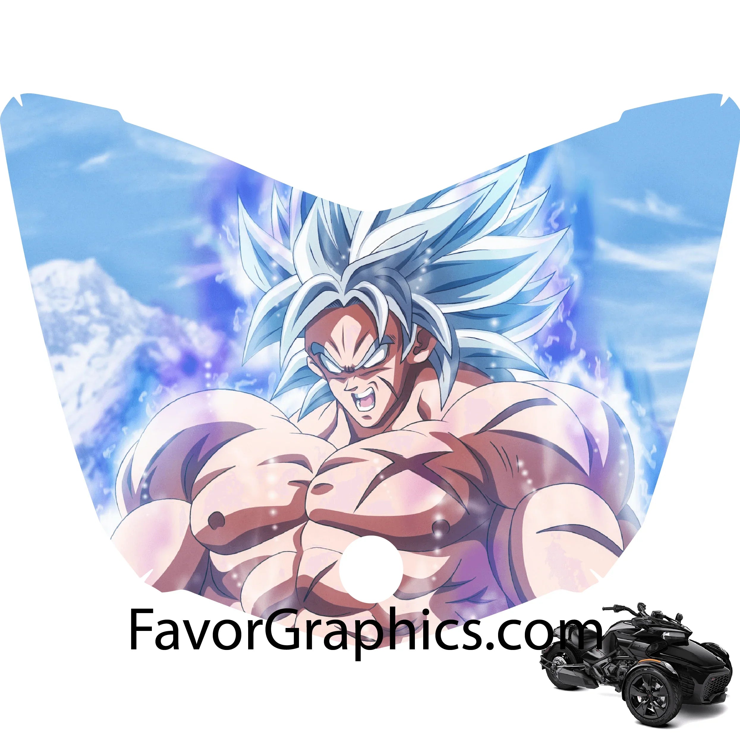 Broly Dragon Ball Vinyl Hood Wrap Decal Sticker Can Am Spyder F3 ...