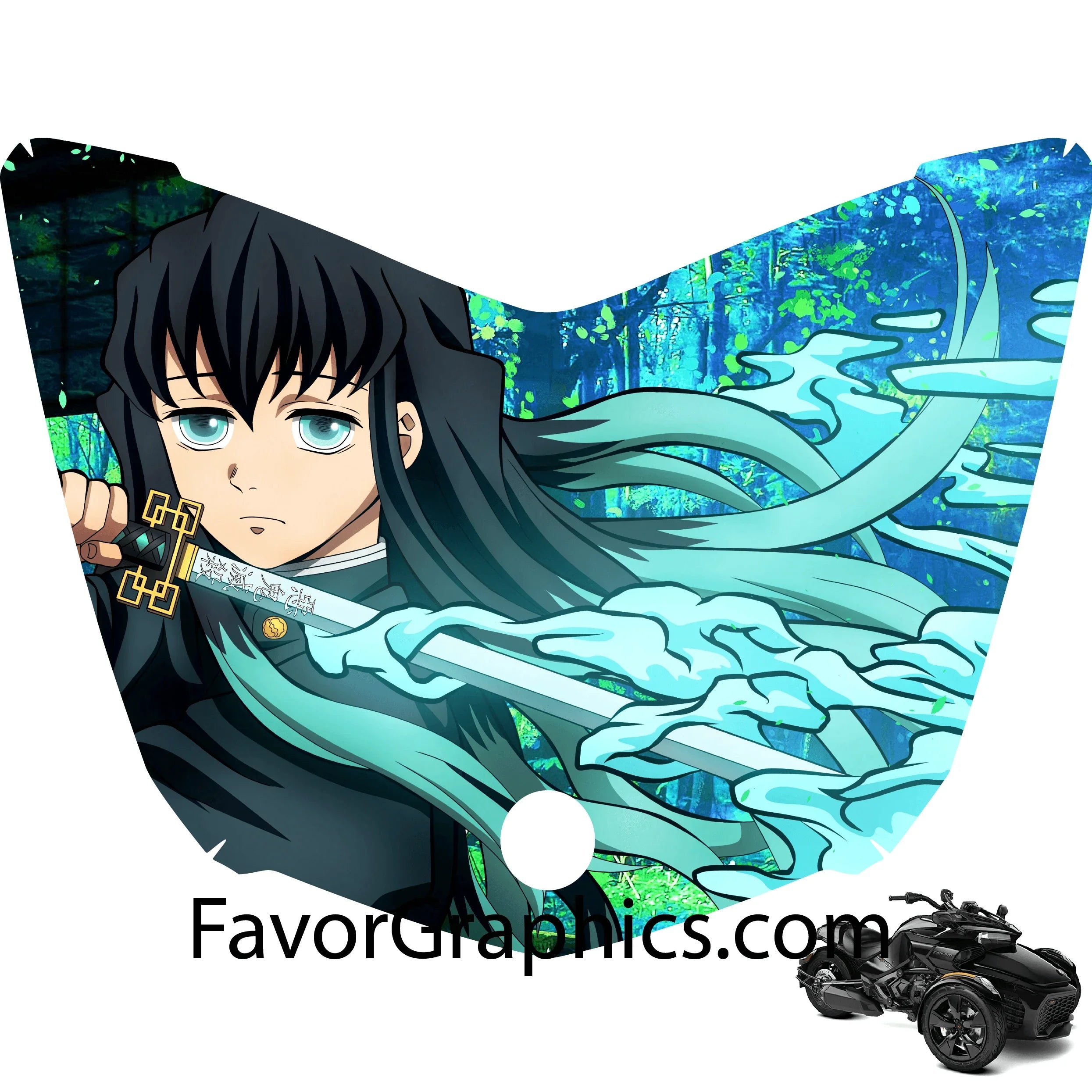 Muichiro Tokito Vinyl Hood Wrap Decal Sticker Can Am Spyder F3 – Favor ...