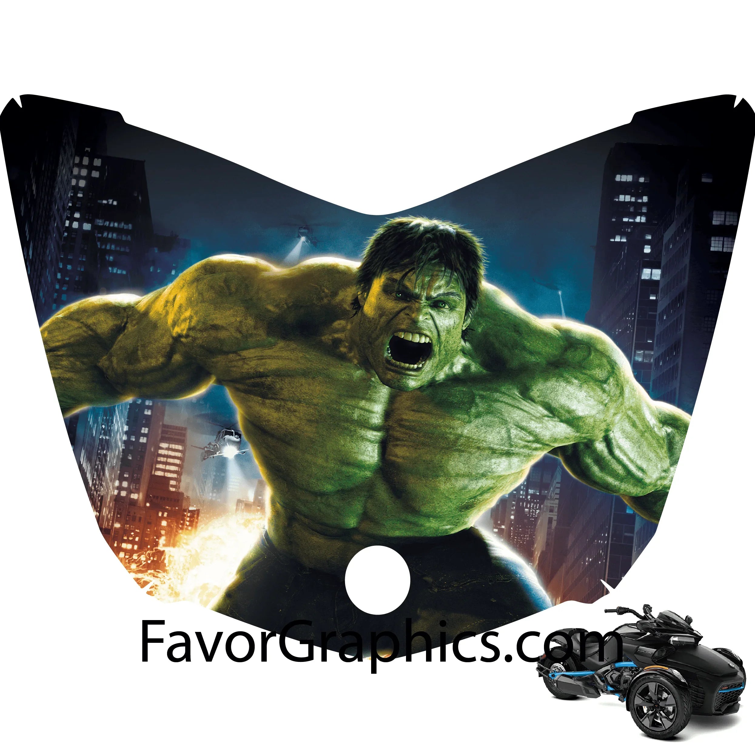 Hulk Vinyl Hood Wrap Decal Sticker Can Am Spyder F3 – Favor Graphics