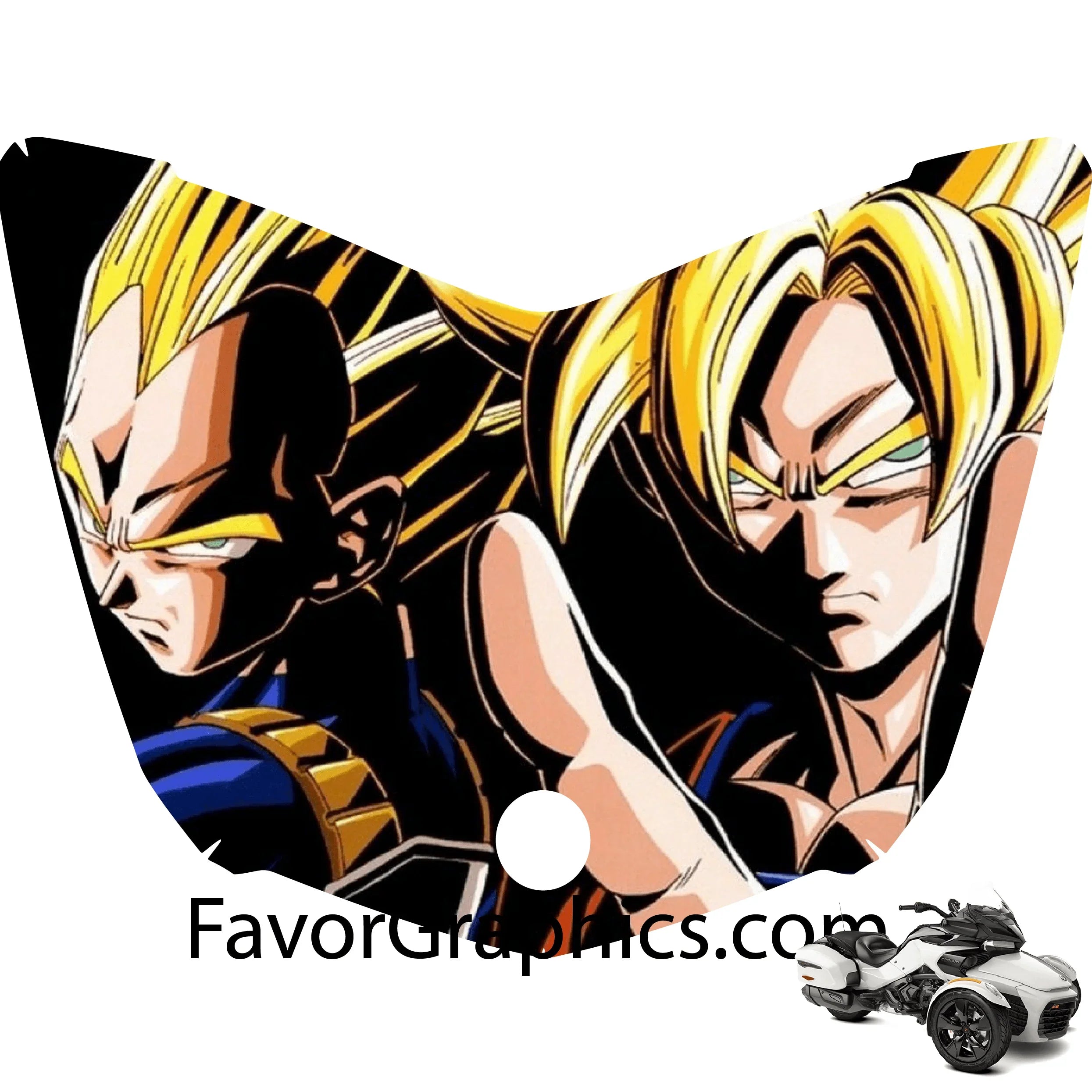 Goku Vegeta Dragon Ball Vinyl Hood Wrap Decal Sticker Can Am Spyder F3 ...