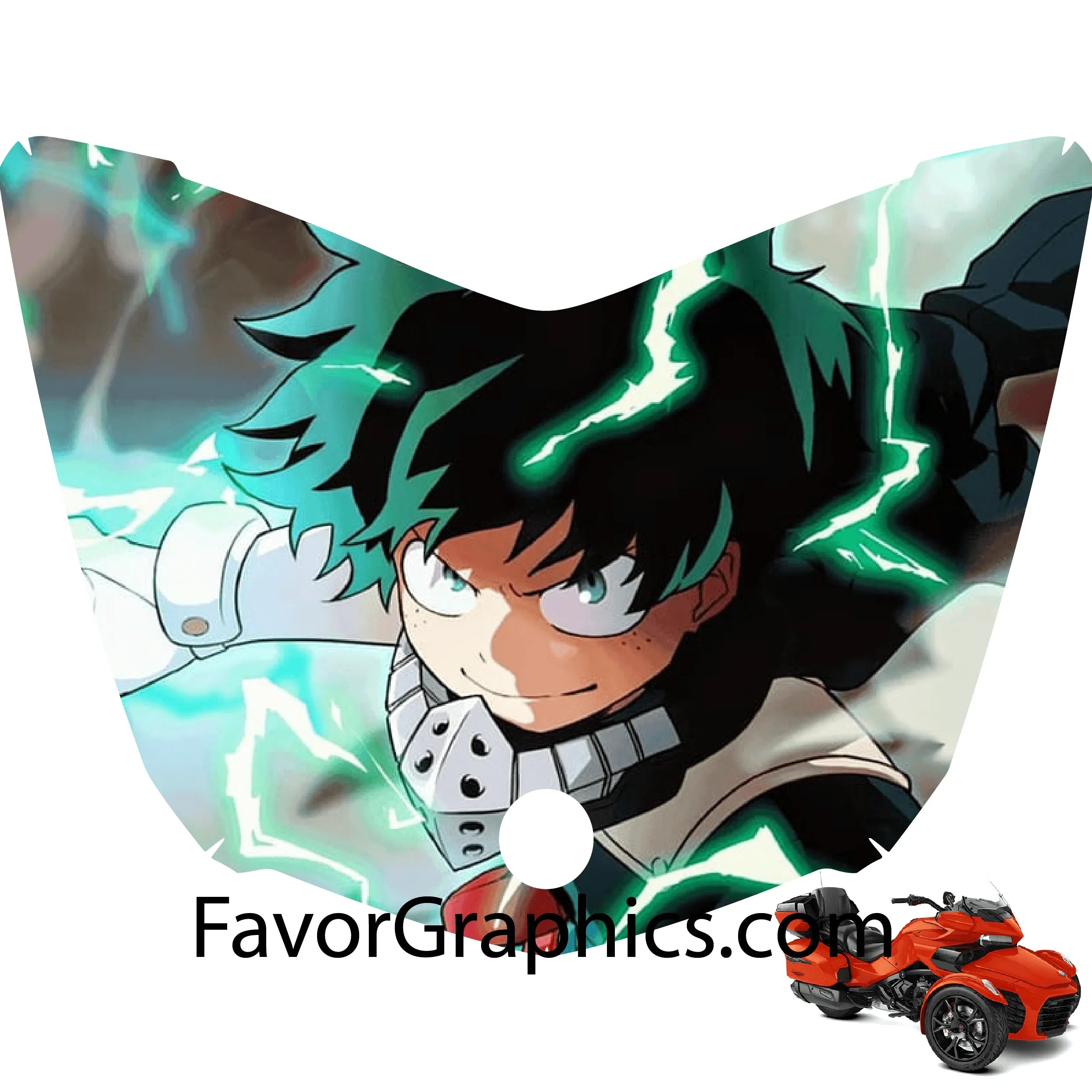 Izuku Midoriya MHA Vinyl Hood Wrap Decal Sticker Can Am Spyder F3 ...