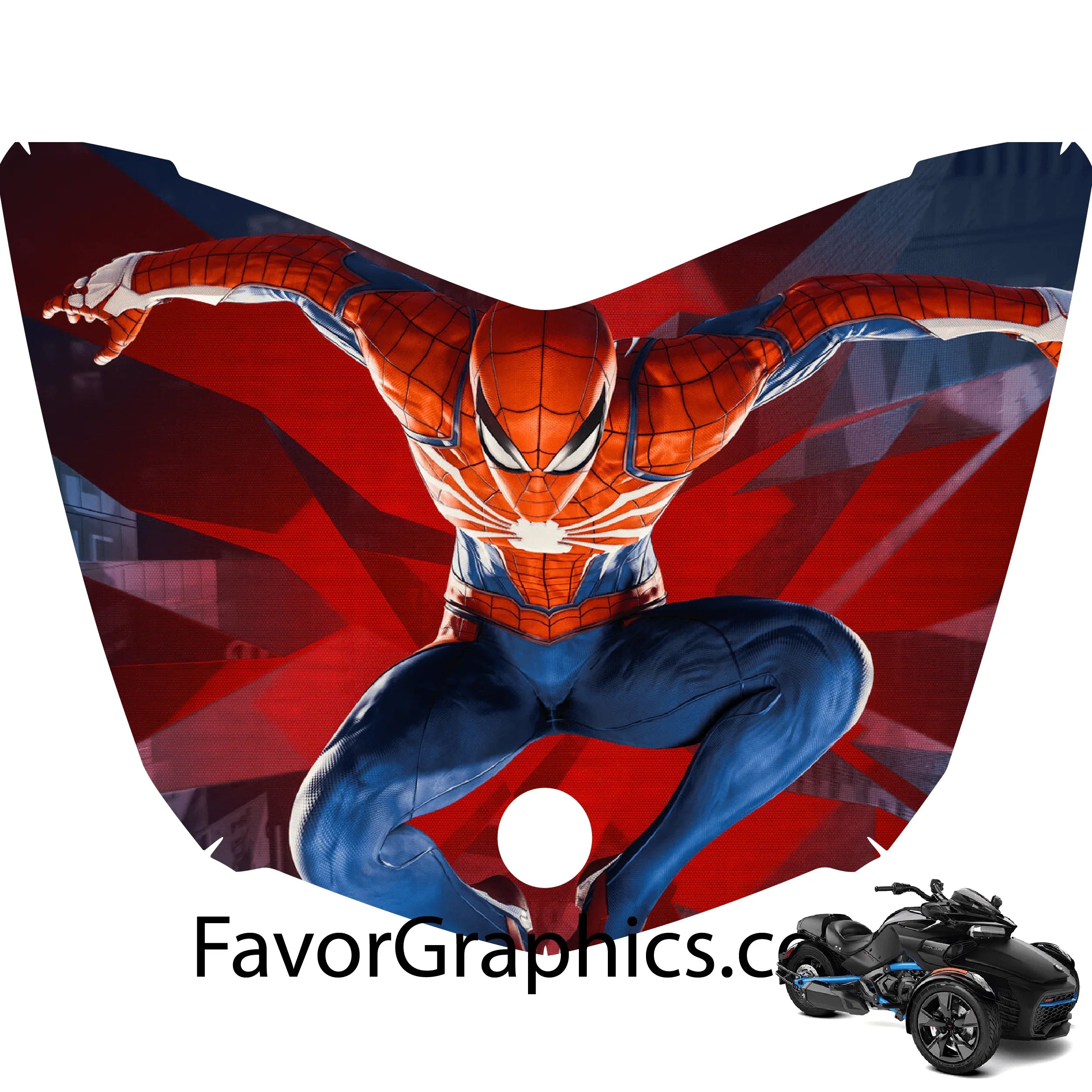 Spiderman Vinyl Hood Wrap Decal Sticker Can Am Spyder F3 – Favor Graphics