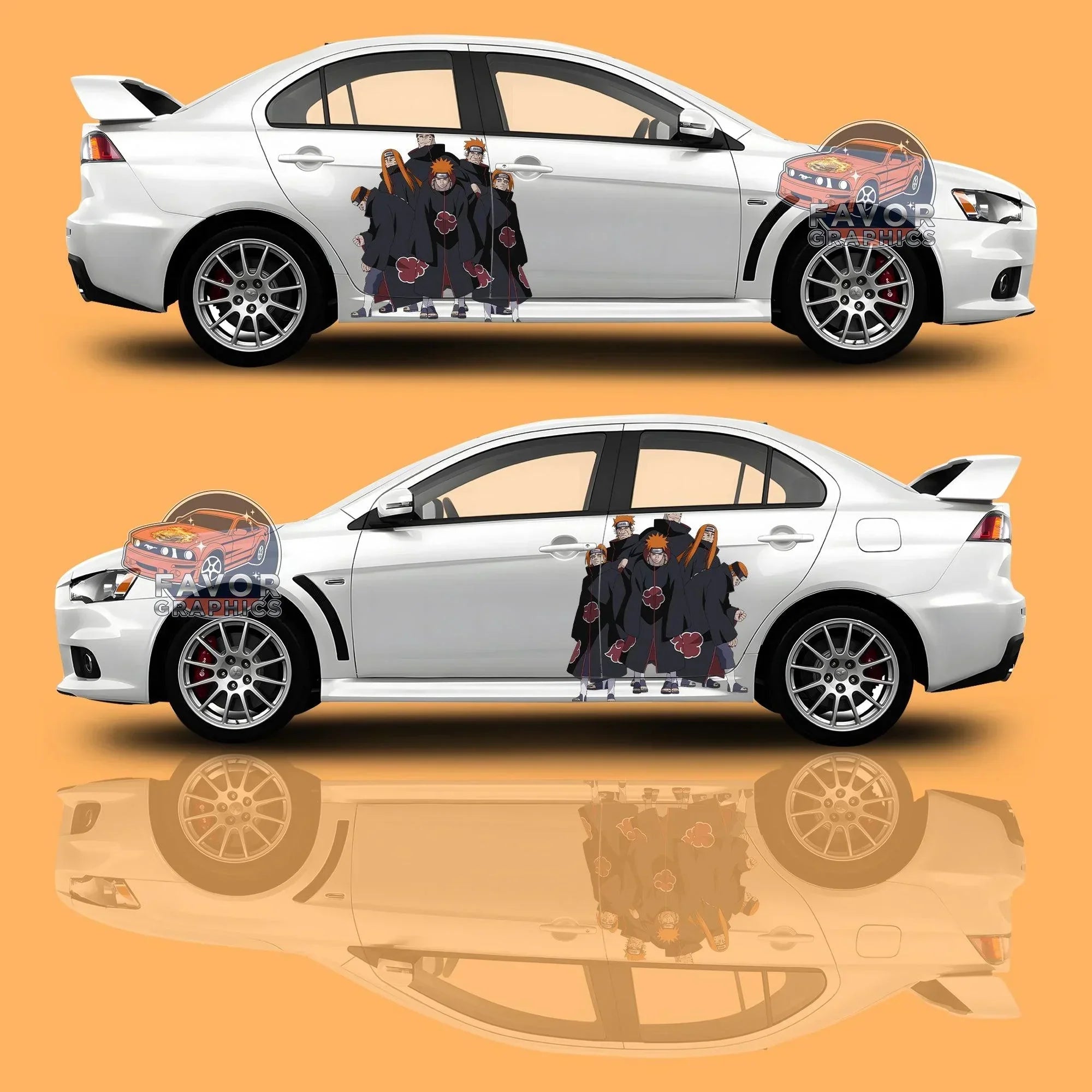 Akatsuki Naruto Itasha Car Side Door Decal Vinyl Sticker – Favor Graphics