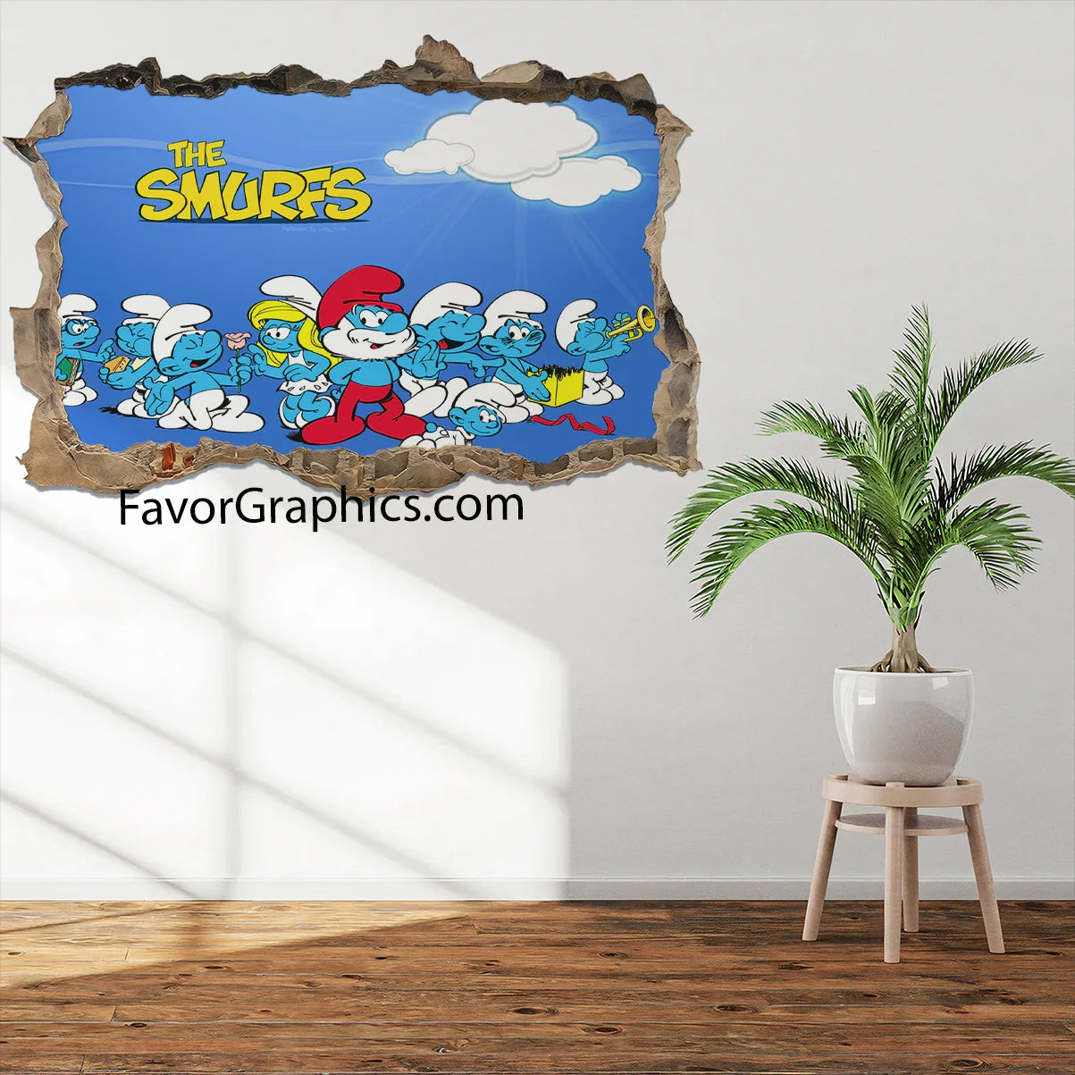 The Smurfs Vinyl Wall Art Decal Sticker Poster Print Mural – Favor Graphics
