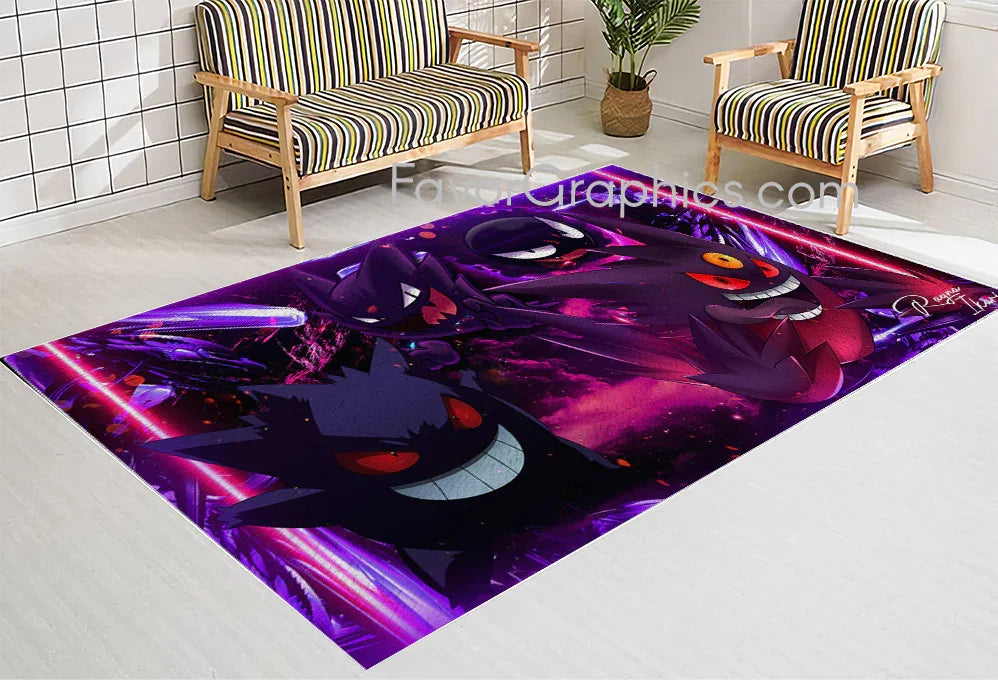 Gengar (Pokemon) Home Bedroom Decor Rug Carpet Mat – Favor Graphics