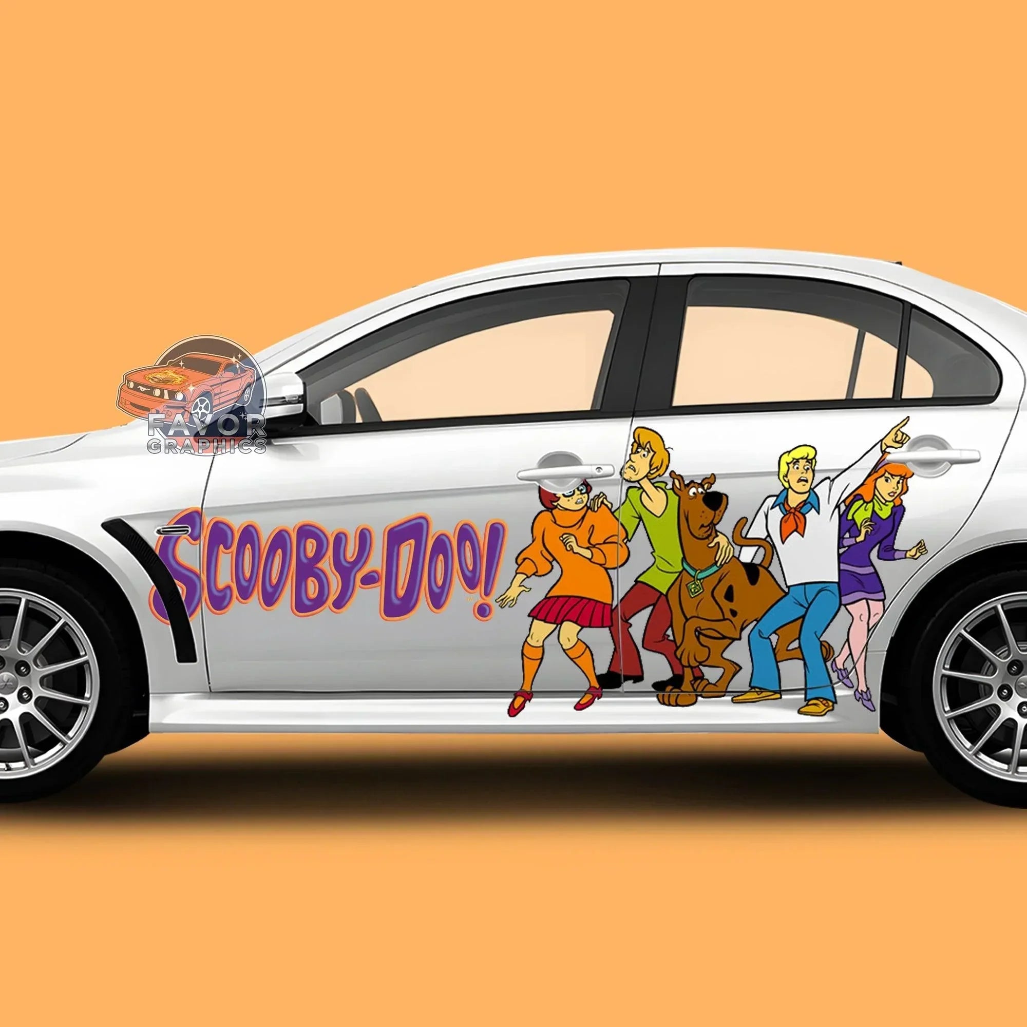 Scooby Doo Itasha Car Side Door Decal Vinyl Sticker – Favor Graphics