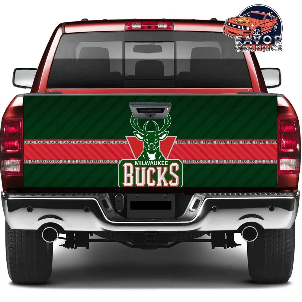Milwaukee Bucks Tailgate Wraps For Trucks SUV Vinyl Wrap – Favor Graphics
