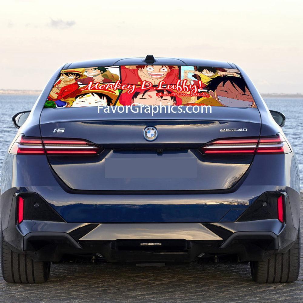 Monkey D. Luffy Rear Window Perforated Graphic Vinyl Decal Car Truck U ...