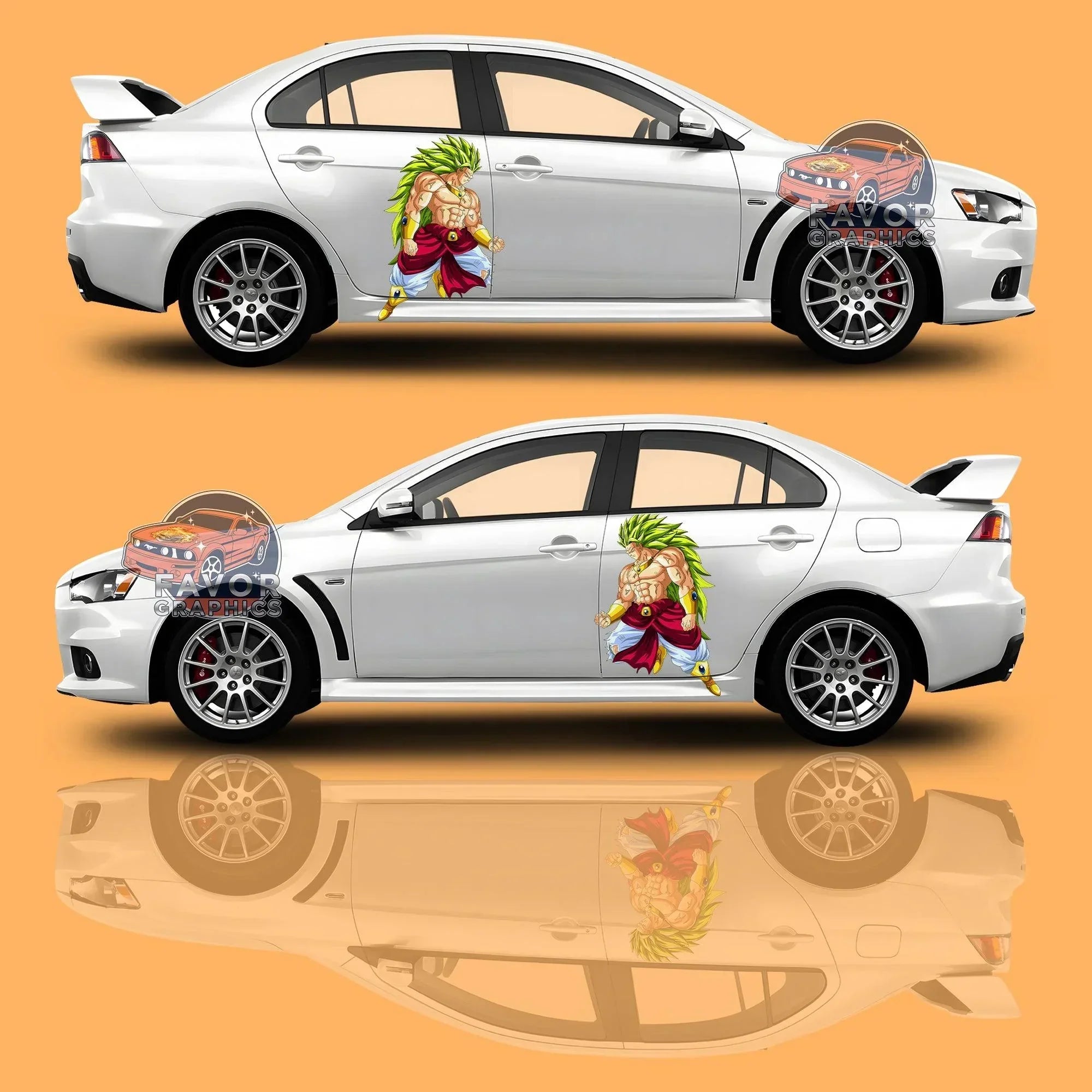 Broly Itasha Car Side Door Decal Vinyl Sticker – Favor Graphics