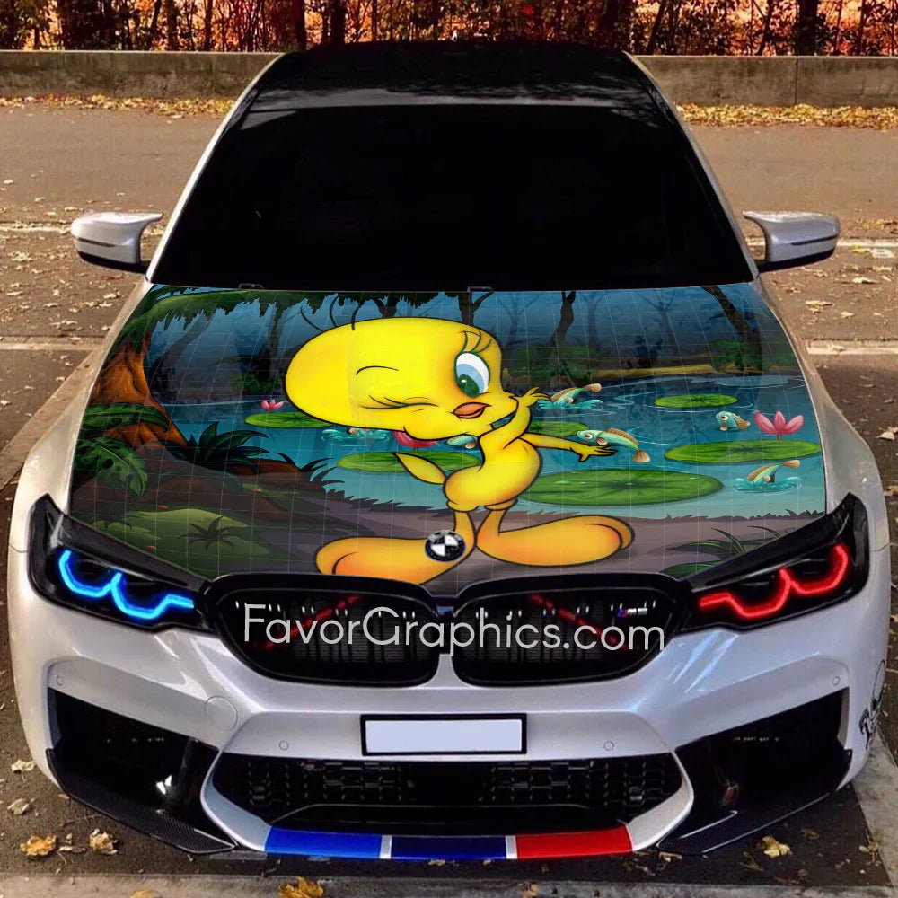 Tweety Bird Itasha Car Vinyl Hood Wrap Decal Sticker – Favor Graphics