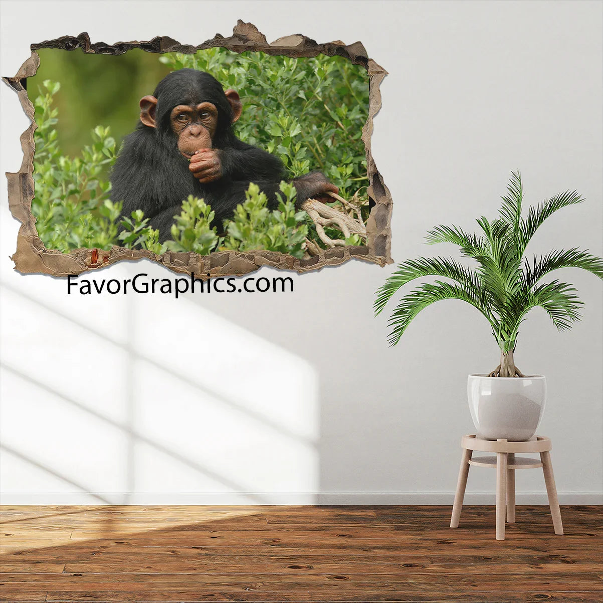 Chimpanzee Vinyl Wall Art Decal Sticker Poster Print Mural – Favor Graphics