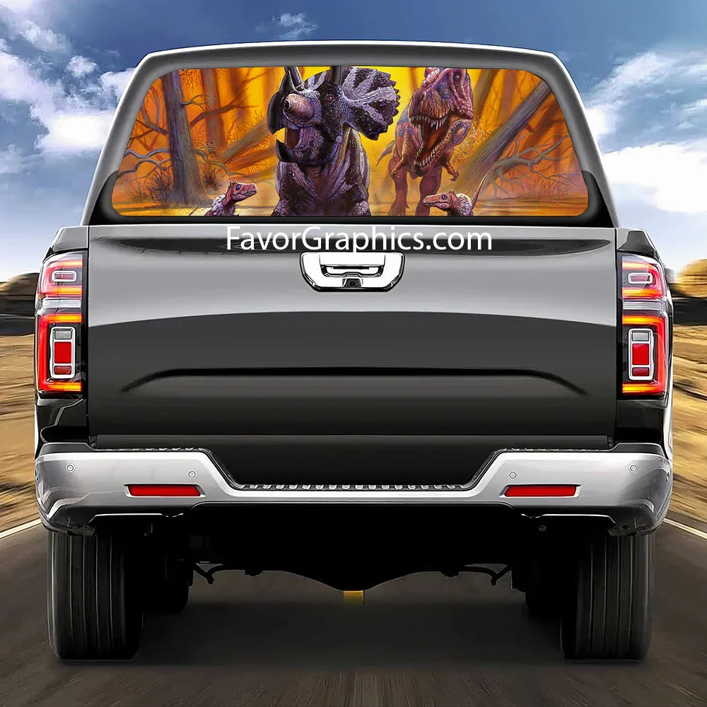 Dinosaur Rear Window Perforated Graphic Vinyl Decal Car Truck UTV ...
