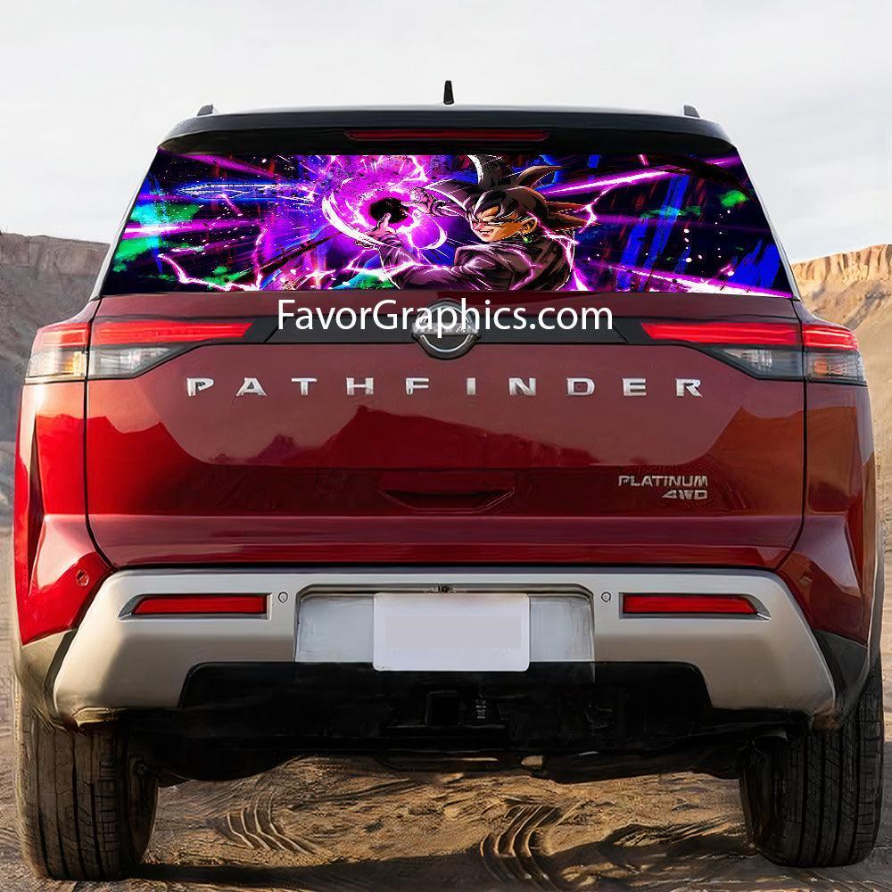Black Goku Rear Window Perforated Graphic Vinyl Decal Car Truck UTV ...