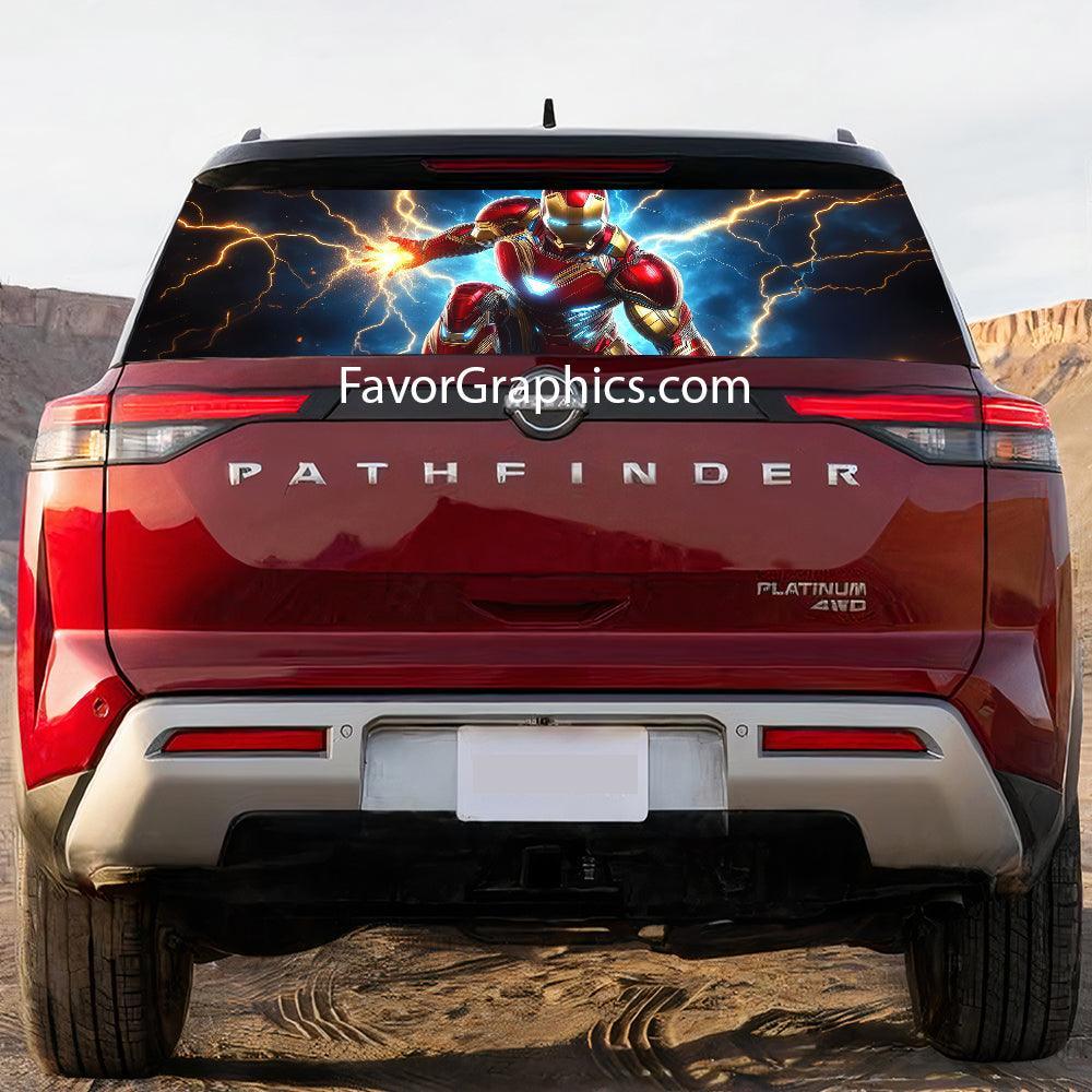 Iron Man Rear Window Perforated Graphic Vinyl Decal Car – Favor Graphics