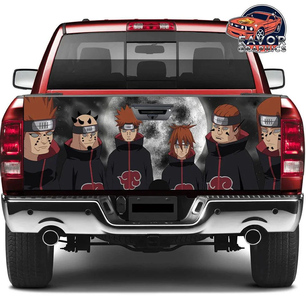Akatsuki Naruto Tailgate Wraps For Trucks SUV Vinyl Wrap – Favor Graphics