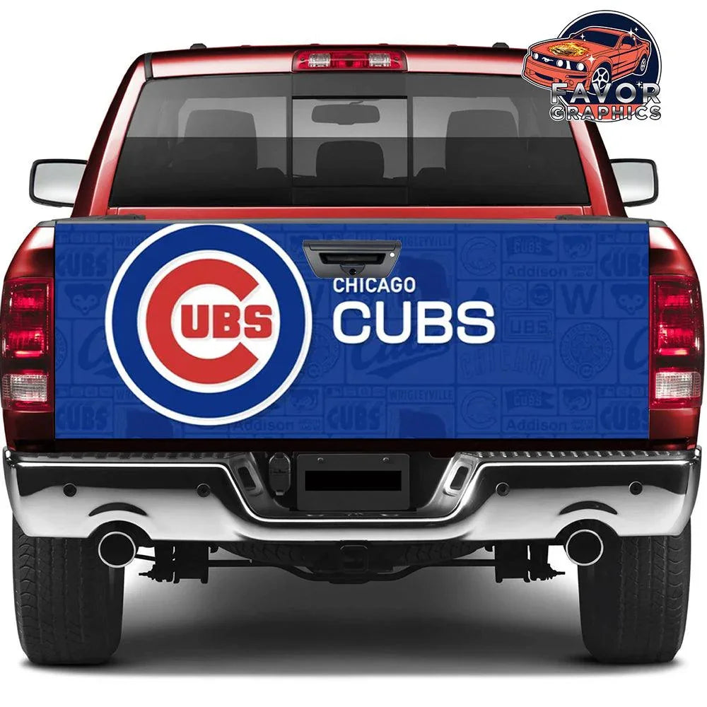 Chicago Cubs Tailgate Wraps For Trucks SUV Vinyl Wrap – Favor Graphics