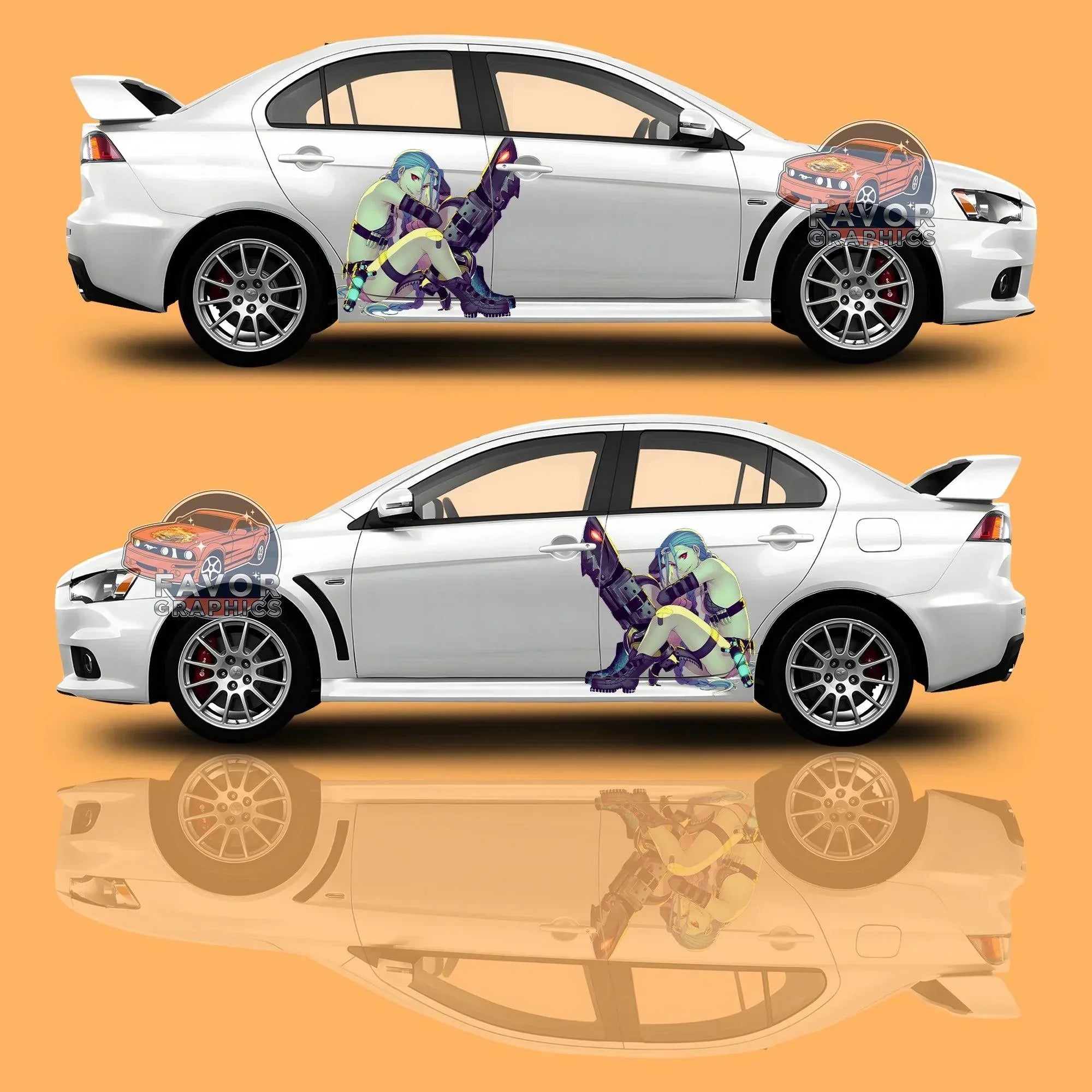 Jinx League of legends Itasha Car Side Door Decal Vinyl Sticker – Favor ...