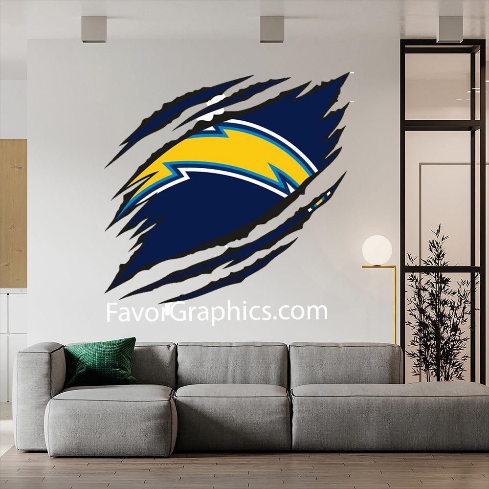 Los Angeles Chargers Home Room Wall Vinyl Decal Sticker Mural Poster ...