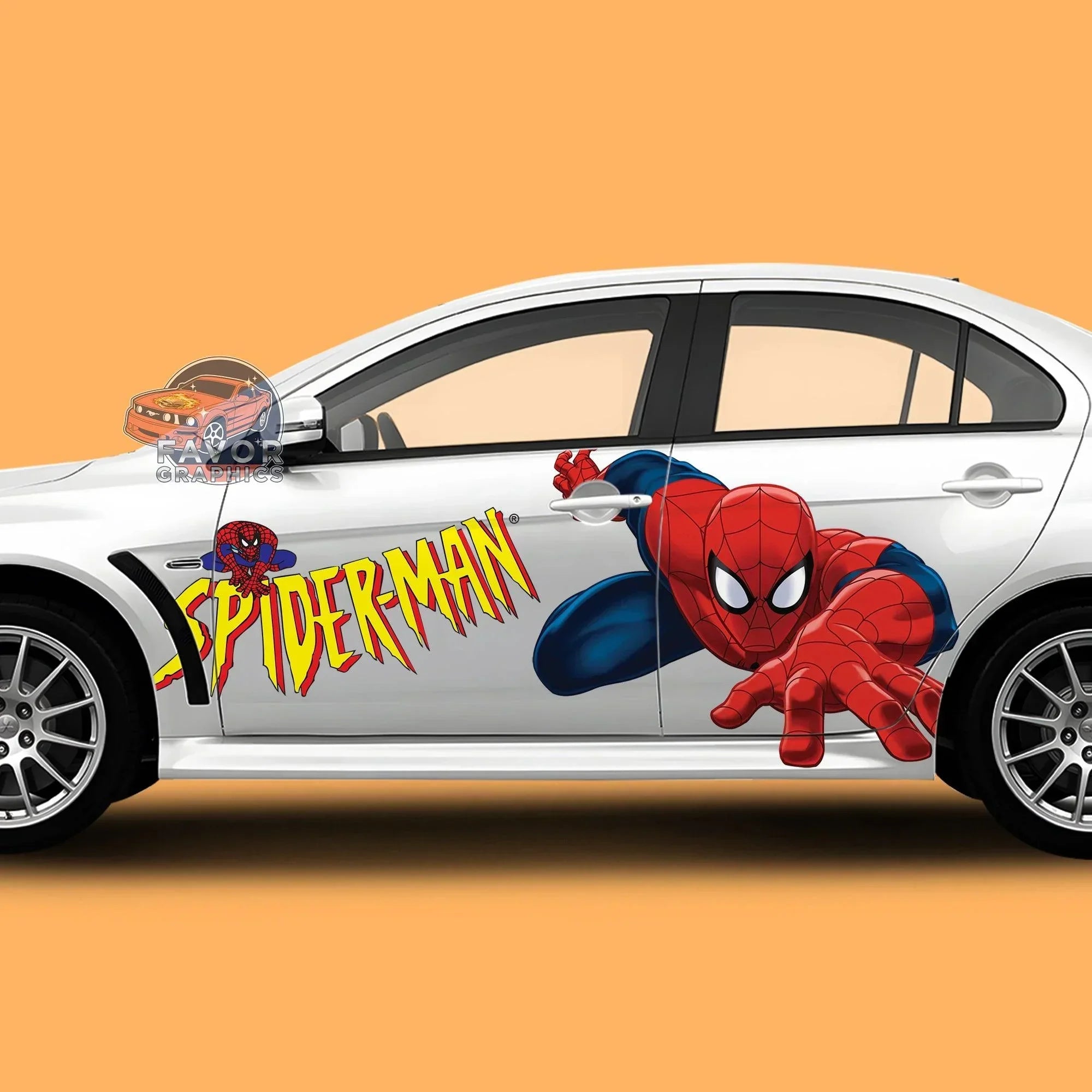 Spider-Man Itasha Car Side Door Decal Vinyl Sticker – Favor Graphics