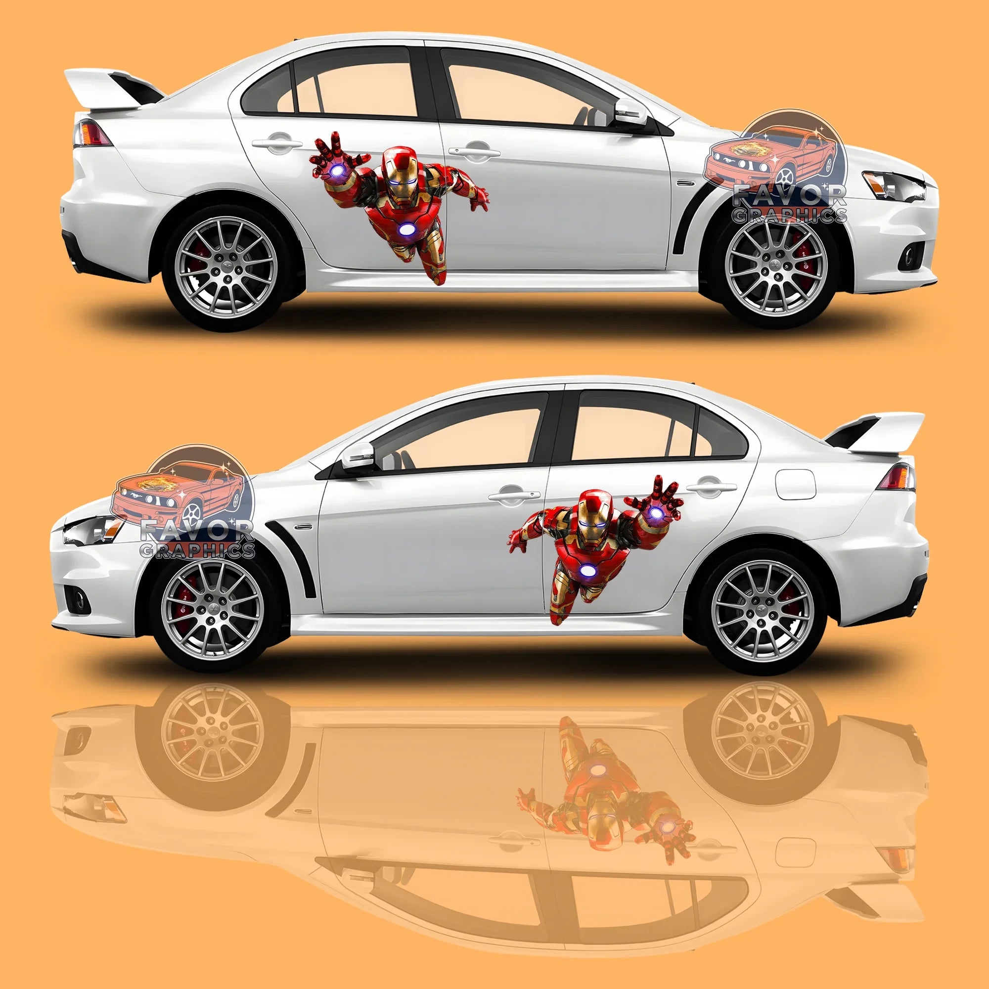 Iron Man Itasha Car Side Door Decal Vinyl Sticker – Favor Graphics