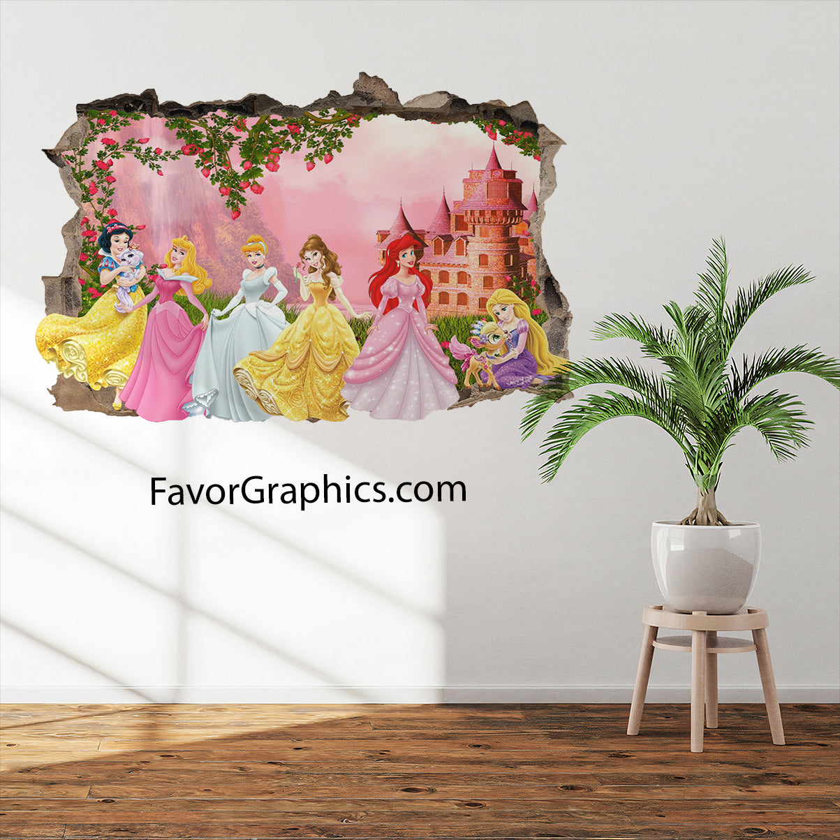 Disney Princess Characters and Fairies Vinyl Wall Art Decal Sticker Po ...