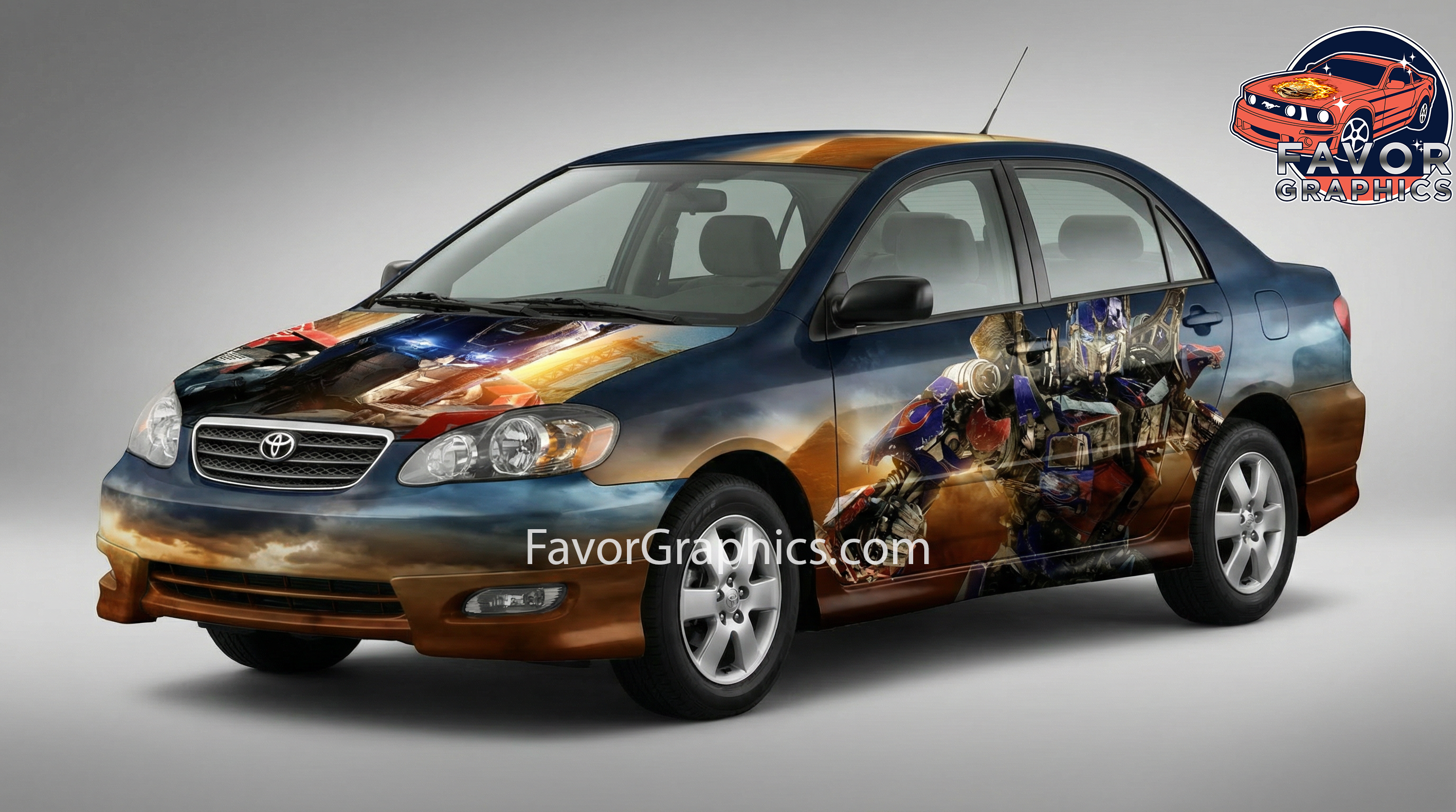 Optimus Prime Transformers Itasha Full Car Vinyl Wrap Decal Sticker ...