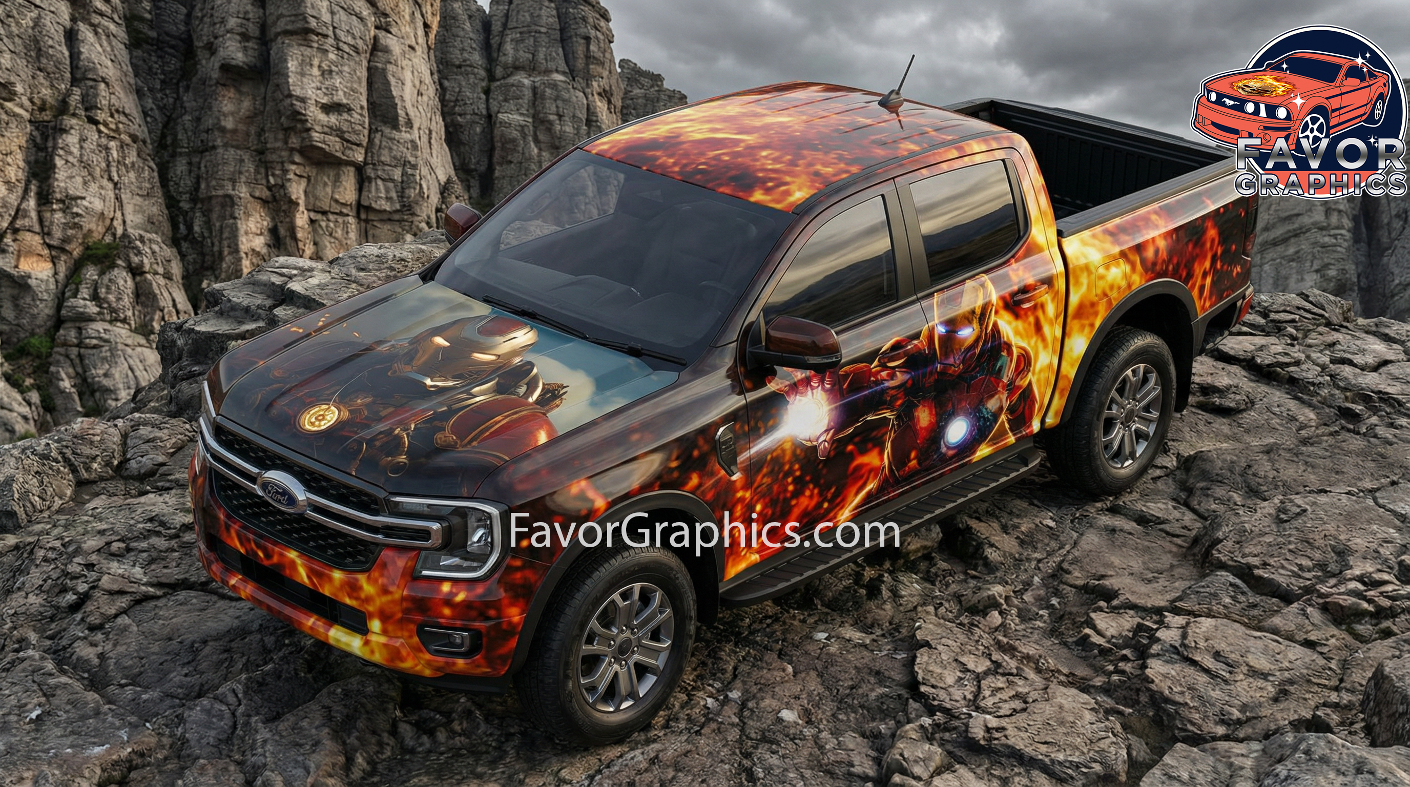 Iron Man Itasha Full Car Vinyl Wrap Decal Sticker – Favor Graphics