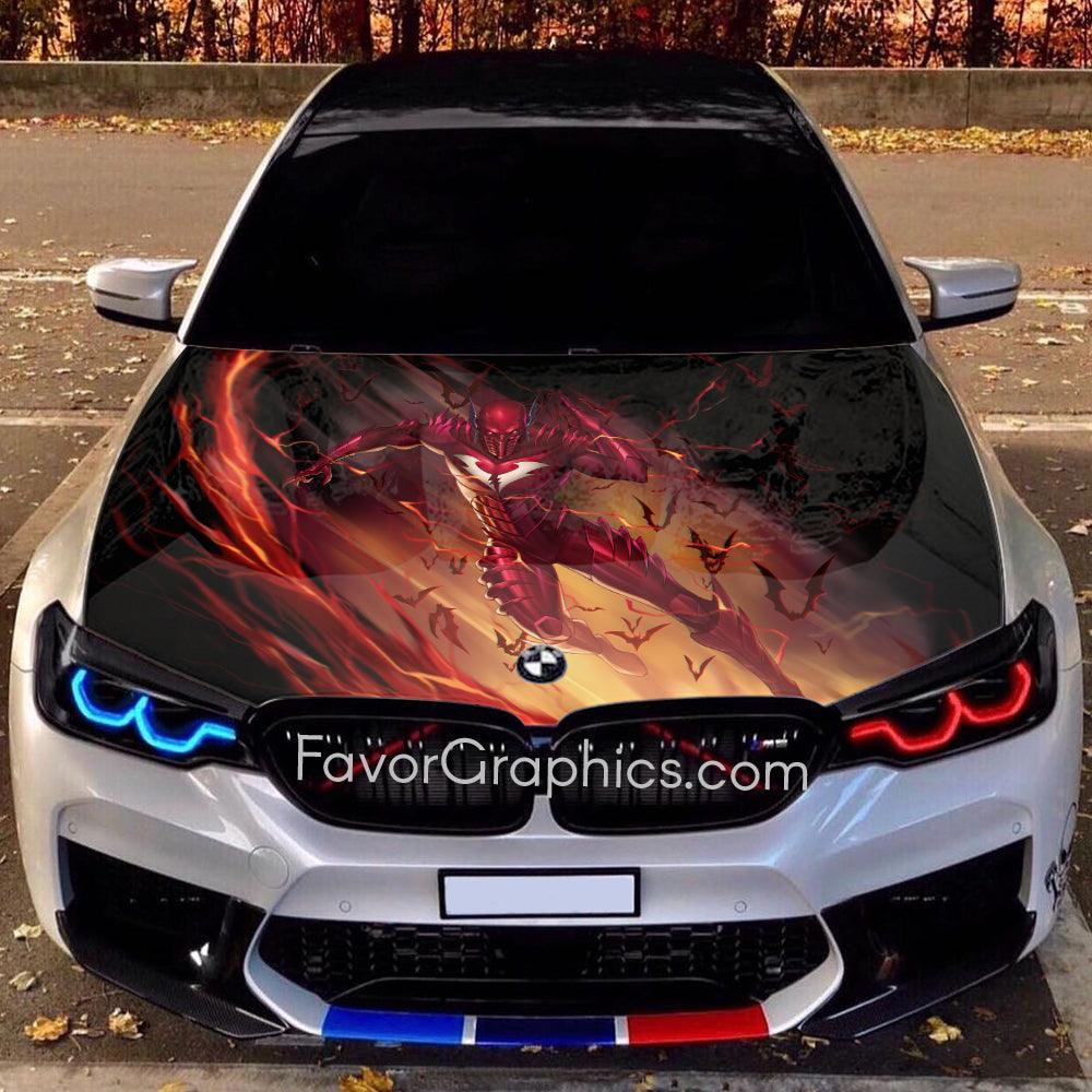 Red Death Itasha Car Vinyl Hood Wrap Decal Sticker – Favor Graphics