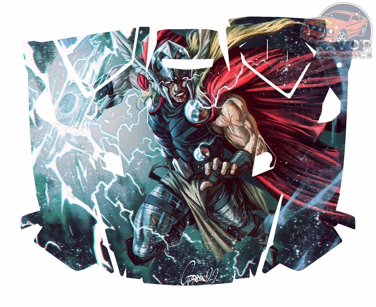 Thor Hood Vinyl Wrap for Polaris RZR XP 1000 2 or 4 doors – Favor Graphics