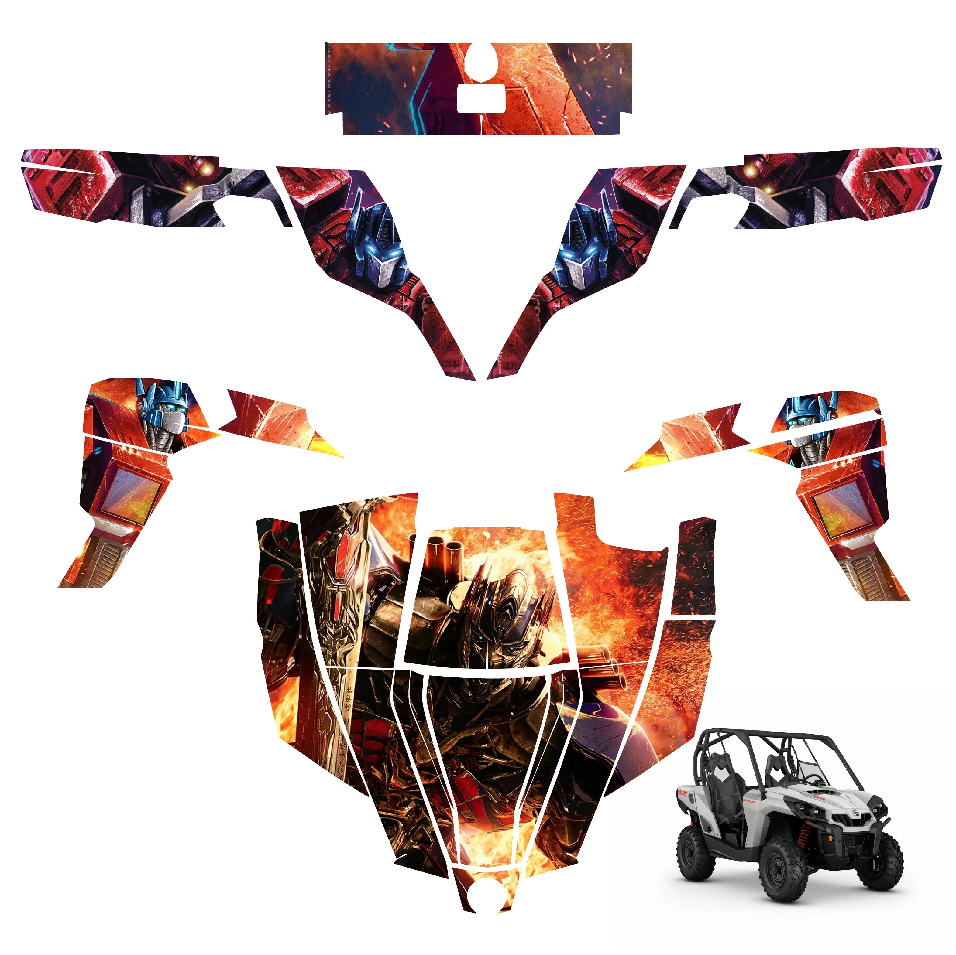 Optimus Prime Vinyl Wrap Decal Sticker for Can-am Commander 1000 ...