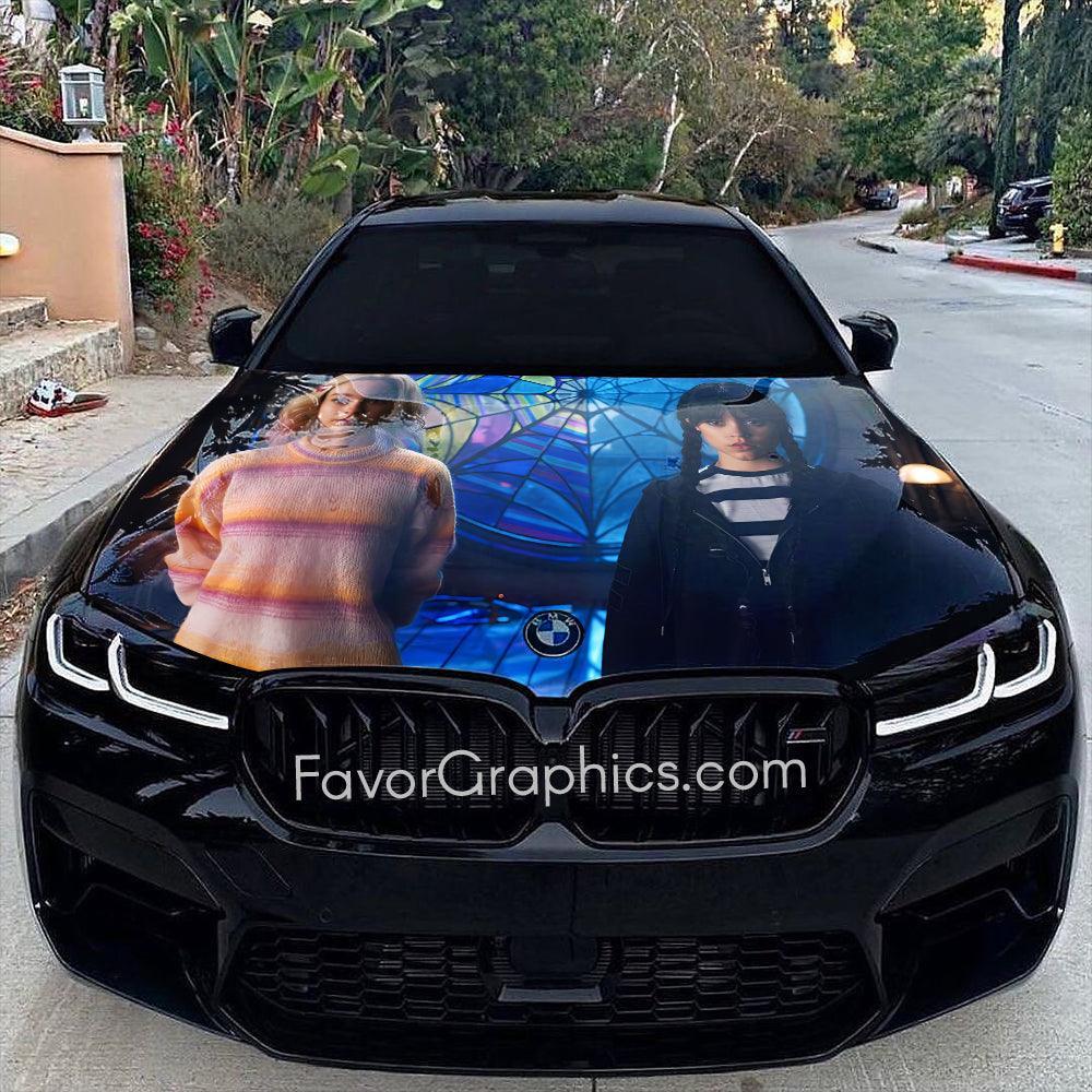 Wednesday & Enid Sinclair Itasha Car Vinyl Hood Wrap Decal Sticker ...