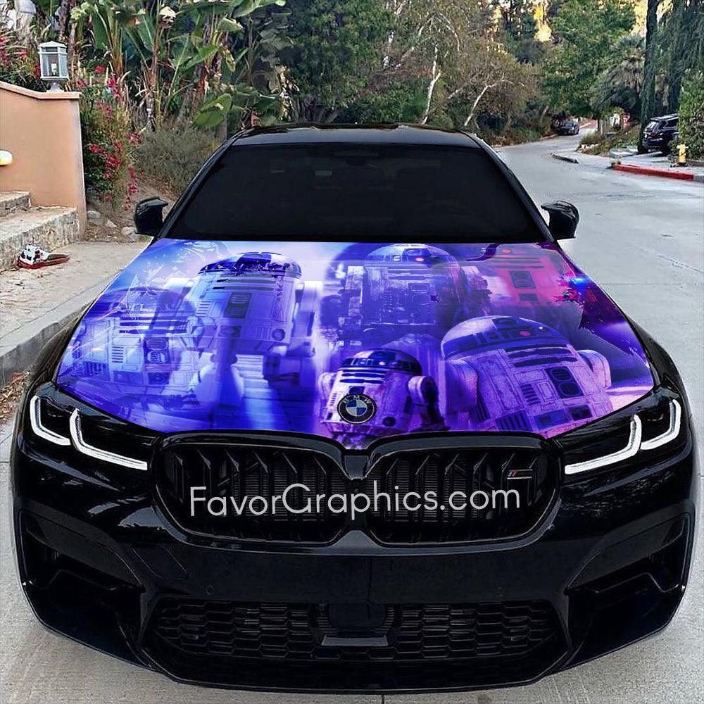 R2-D2 Itasha Car Vinyl Hood Wrap Decal Sticker – Favor Graphics