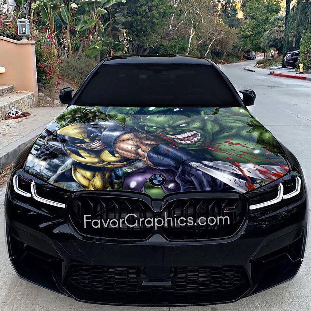 Wolverine vs The Hulk Itasha Car Vinyl Hood Wrap Decal Sticker – Favor ...