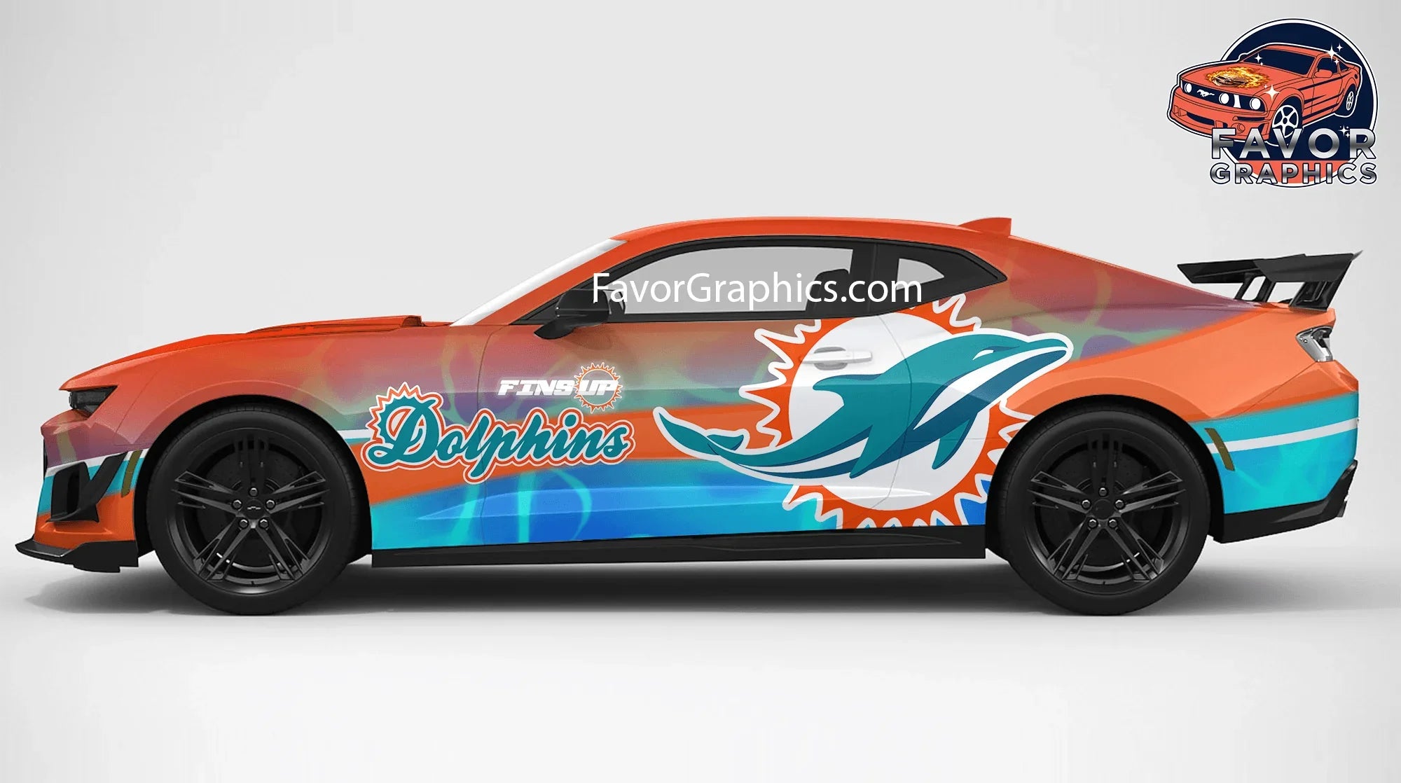Miami Dolphins Itasha Full Car Vinyl Wrap Decal Sticker – Favor Graphics
