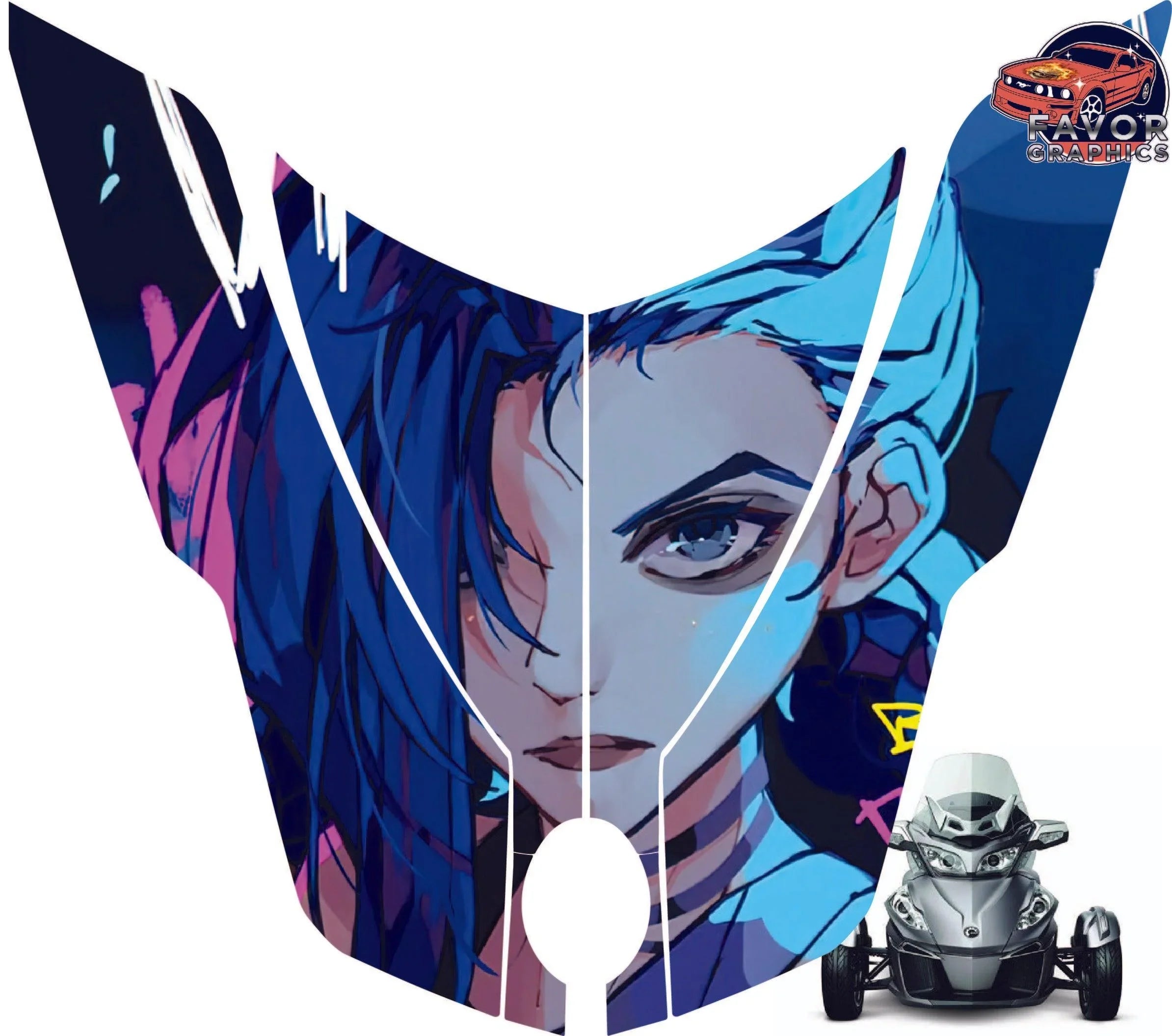 Jinx Hood Vinyl Wrap Decal Sticker For Can-am Spyder RT 2010-2019 ...