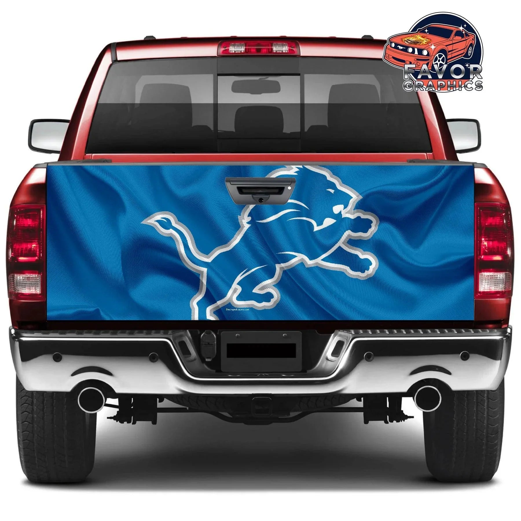Detroit Lions Tailgate Wraps For Trucks SUV Vinyl Wrap – Favor Graphics