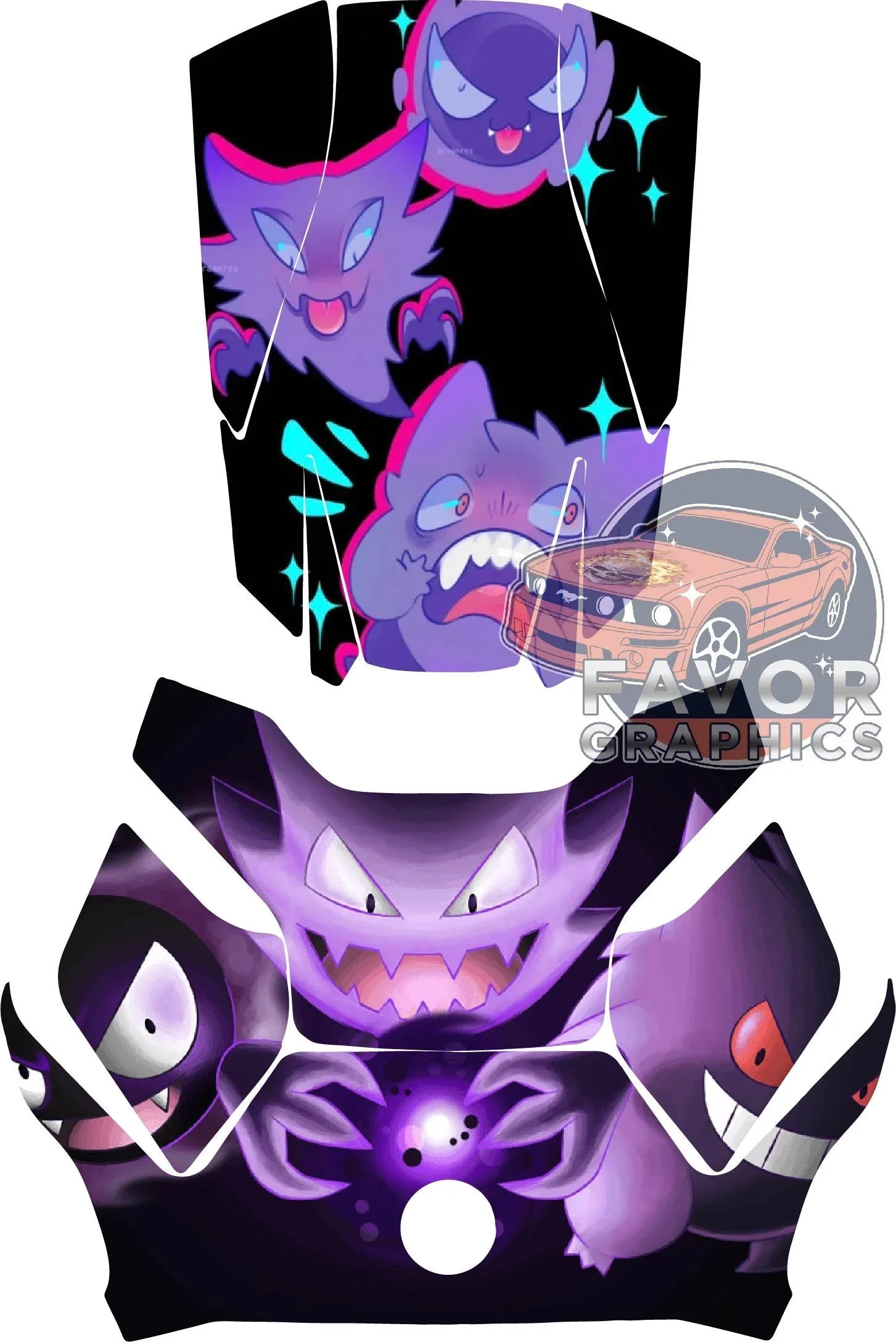 Gengar (Pokemon) Hood Deck and Frunk Vinyl Wrap for Can Am Ryker 600 9 ...