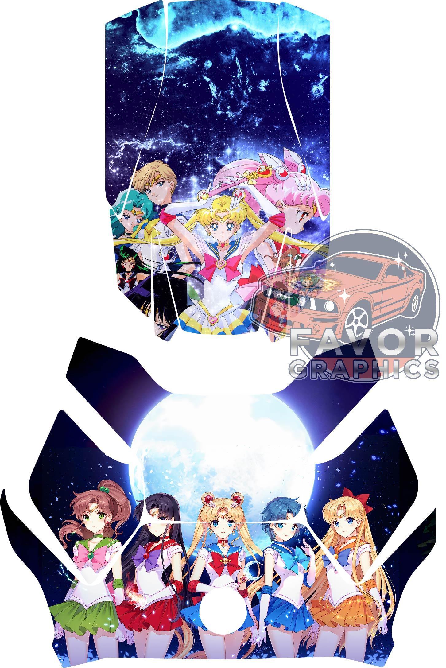 Sailor Moon Hood Deck and Frunk Vinyl Wrap for Can Am Ryker 600 900 20 ...