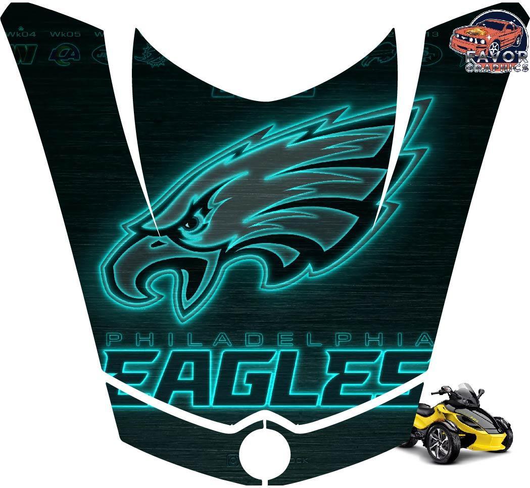 Philadelphia Eagles Hood Vinyl Wrap Decal Sticker For Can-am Spyder RS ...