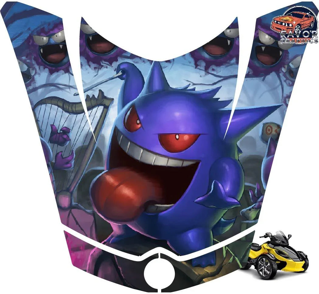 Gengar Hood Vinyl Wrap Decal Sticker For Can-am Spyder RS GS – Favor ...