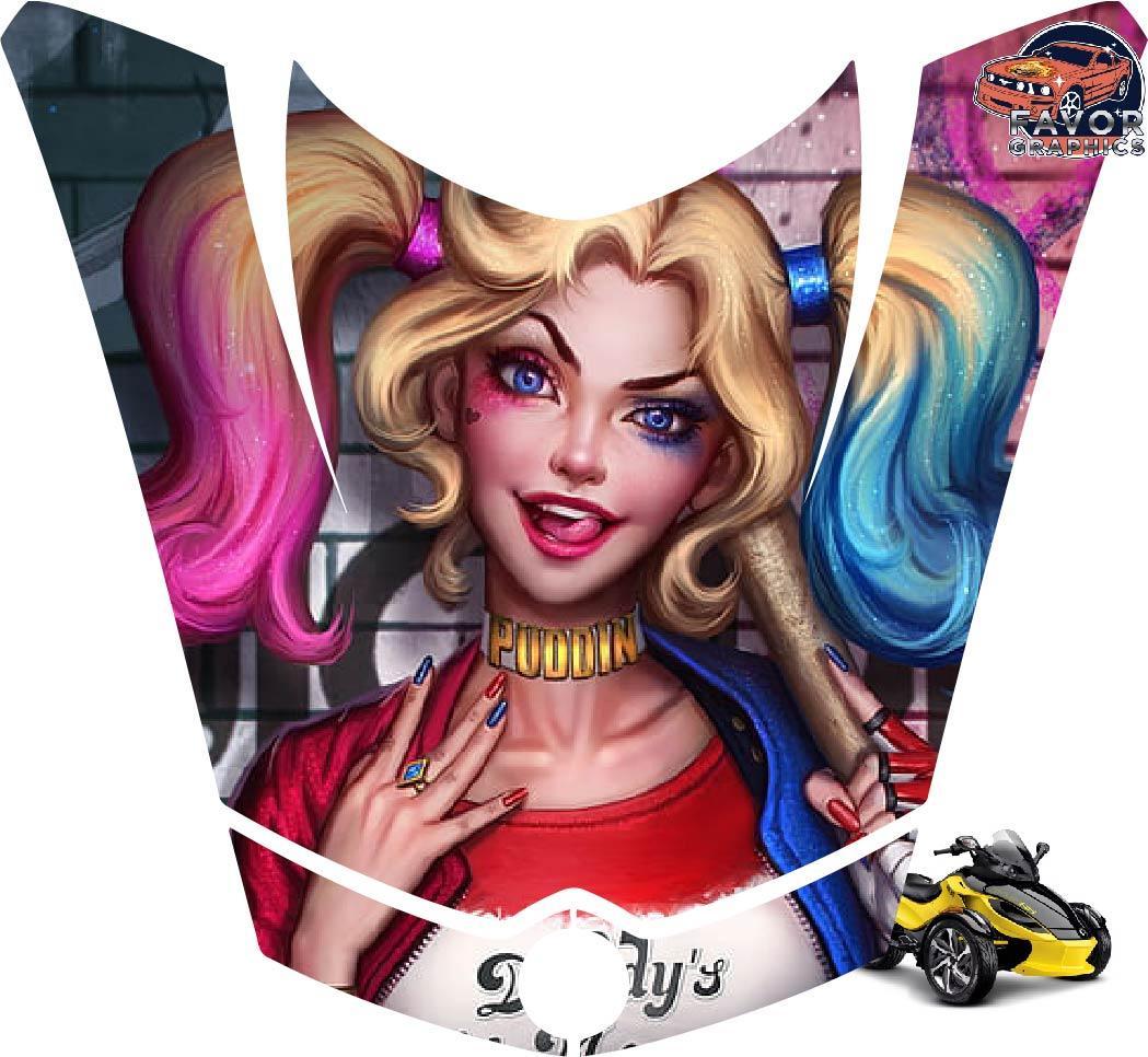 Harley Quinn Hood Vinyl Wrap Decal Sticker For Can-am Spyder RS GS ...