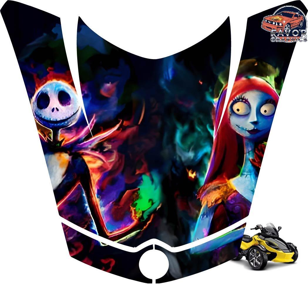 Nightmare Before Christmas Hood Vinyl Wrap Decal Sticker For Can-am Sp ...
