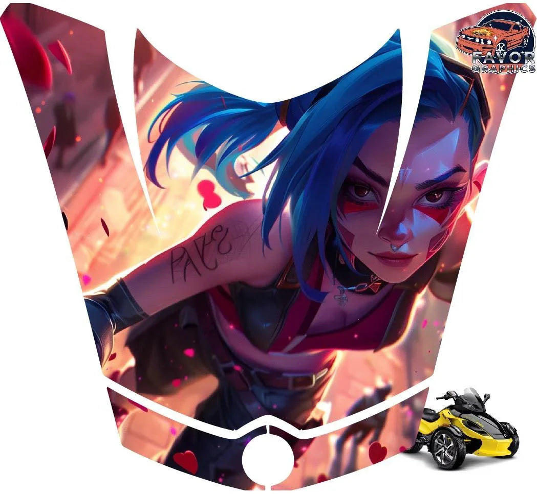 Jinx Hood Vinyl Wrap Decal Sticker For Can-am Spyder RS GS – Favor Graphics