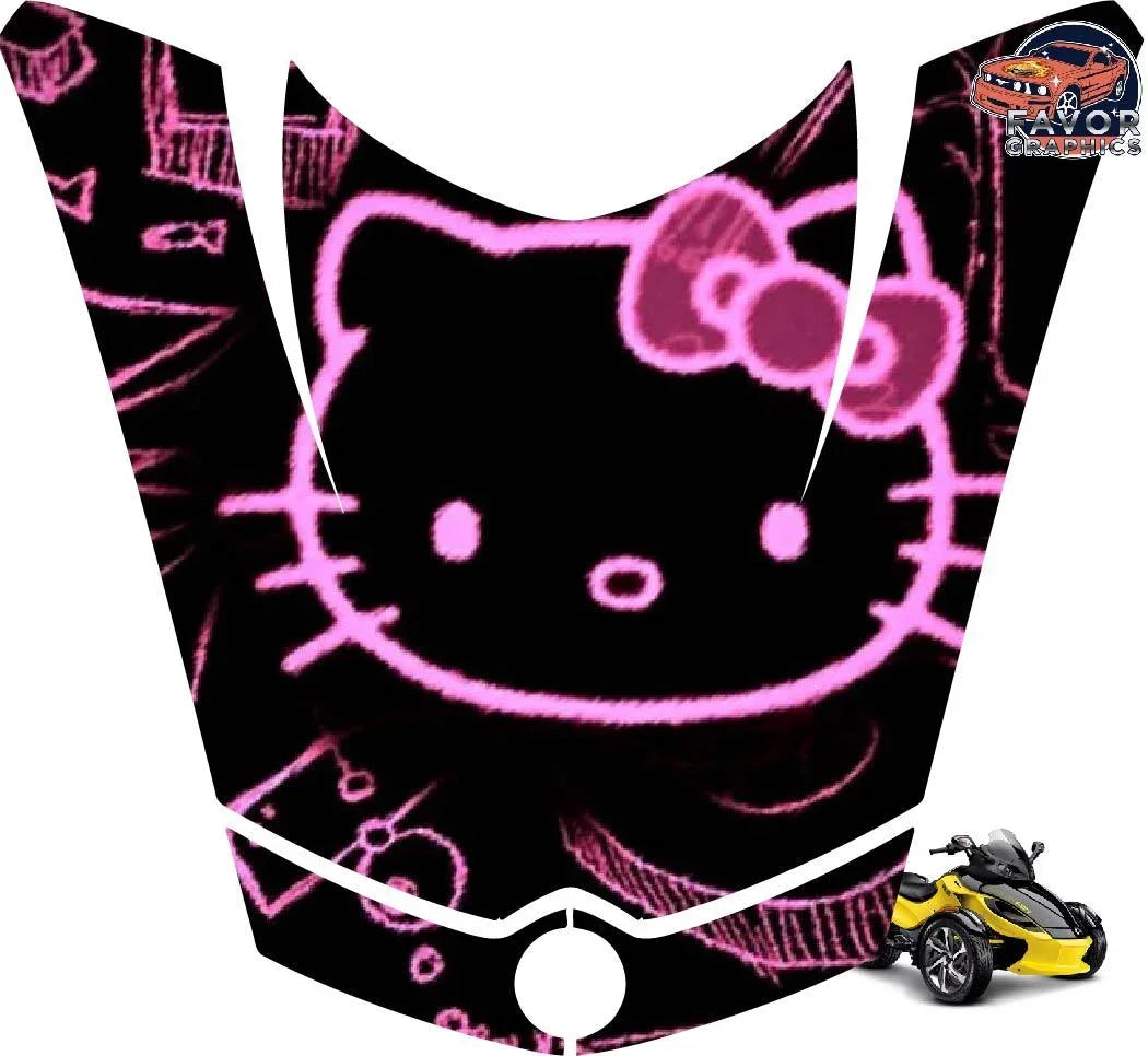 Hello Kitty Hood Vinyl Wrap Decal Sticker For Can-am Spyder RS GS ...
