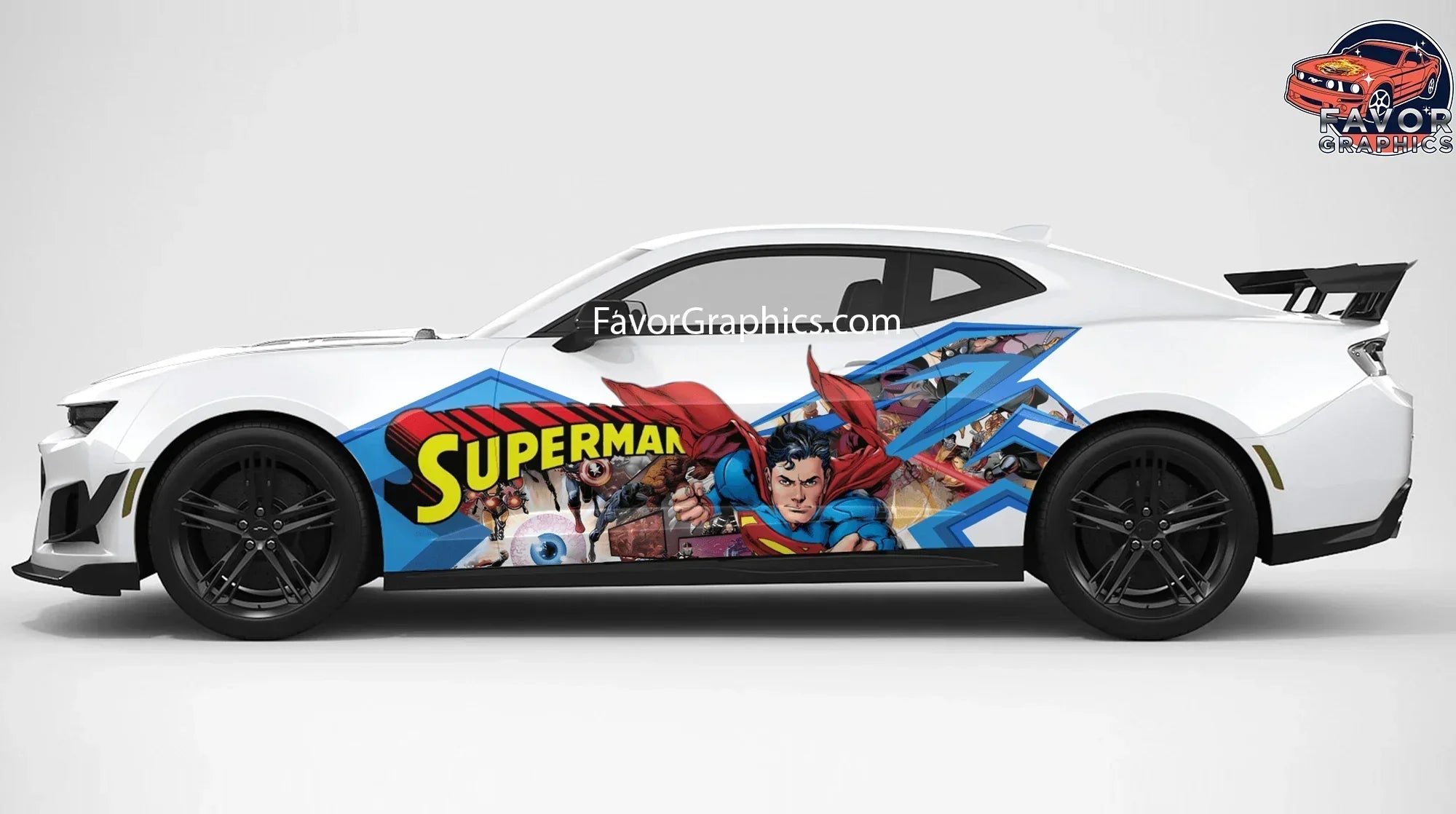 Superman Itasha Full Car Vinyl Wrap Decal Sticker – Favor Graphics