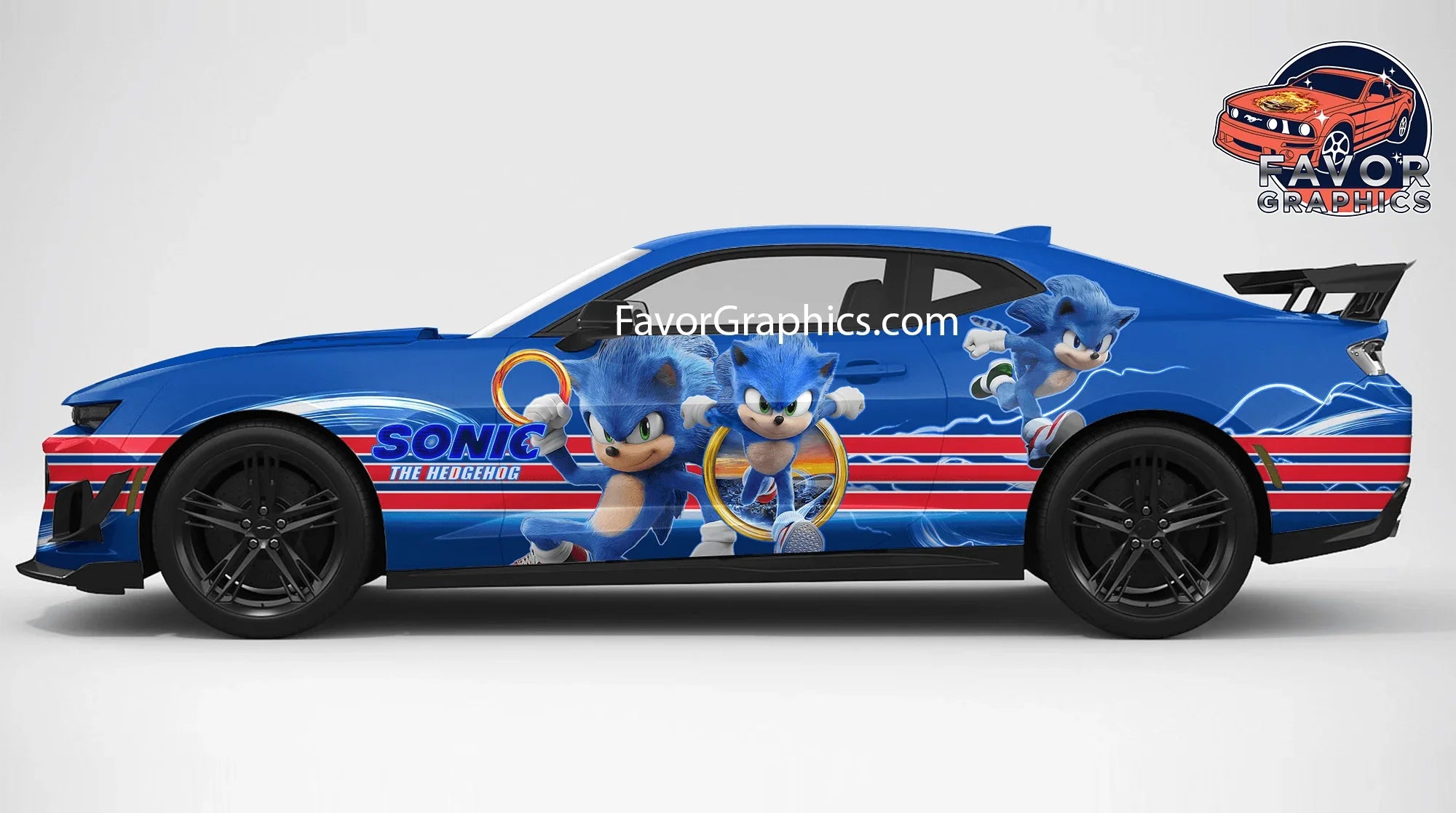 Sonic The Hedgehog Itasha Full Car Vinyl Wrap Decal Sticker – Favor ...
