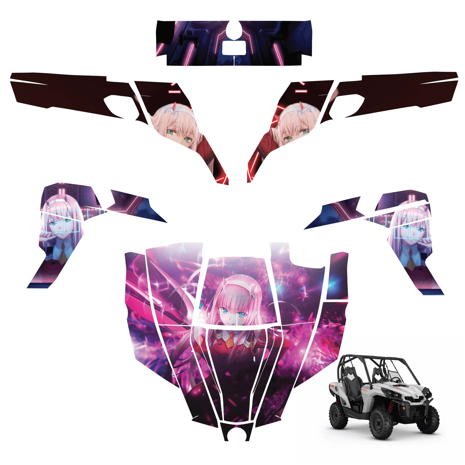 Zero Two Vinyl Wrap Decal Sticker for Can-am Commander 1000 – Favor ...
