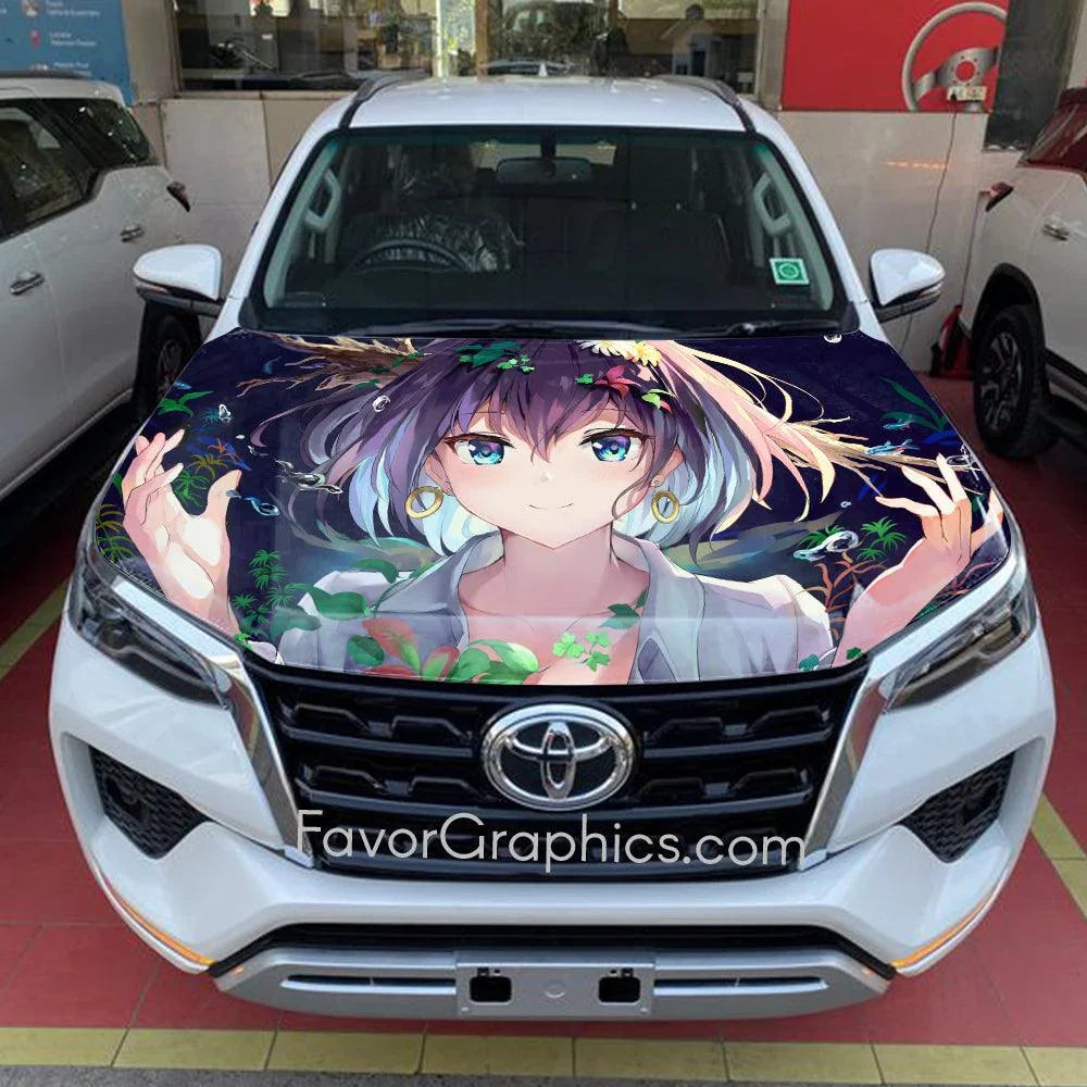Cute Anime Girl Itasha Car Vinyl Hood Wrap Decal Sticker – Favor Graphics