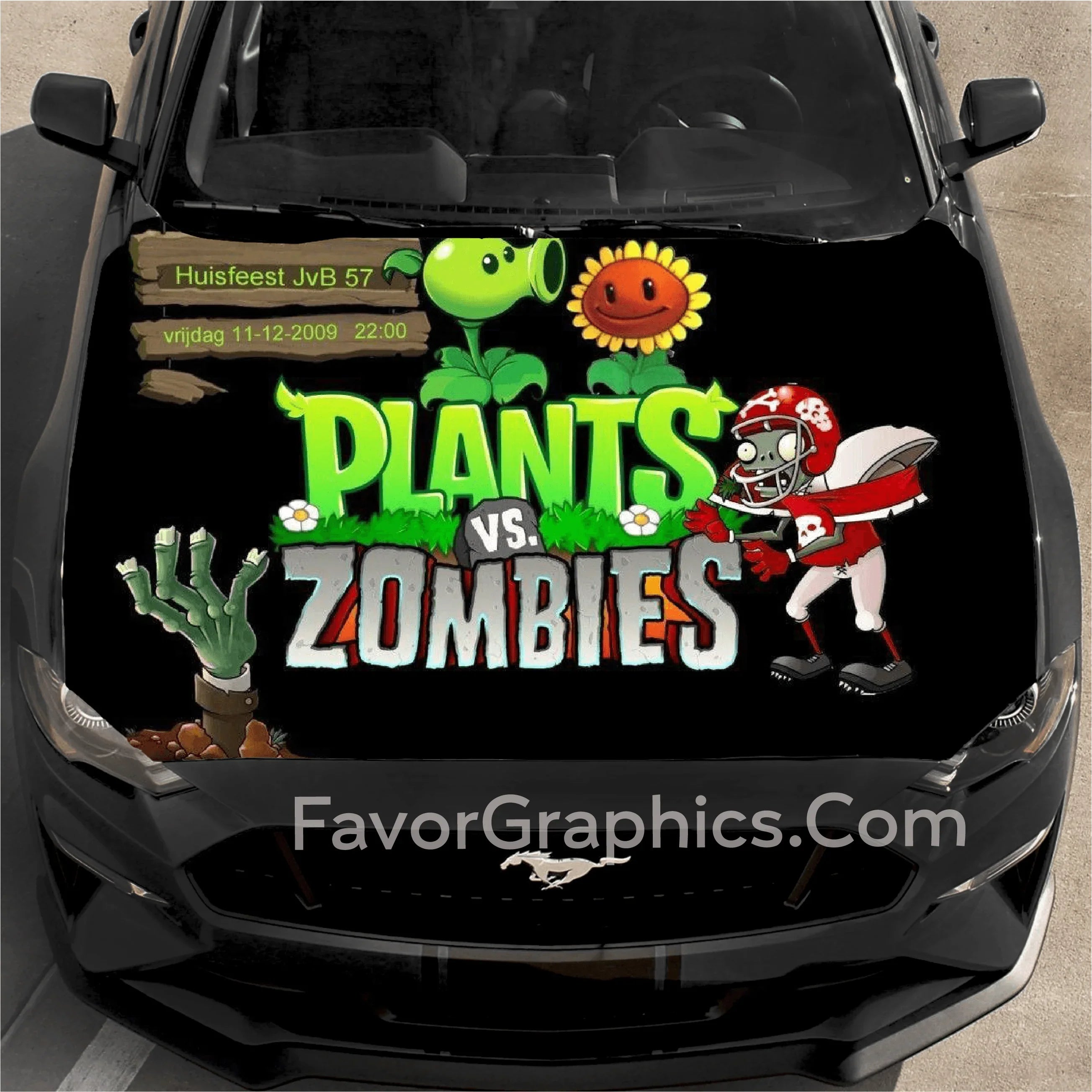Plants Vs Zombies Car Decal Sticker Vinyl Hood Wrap – Favor Graphics