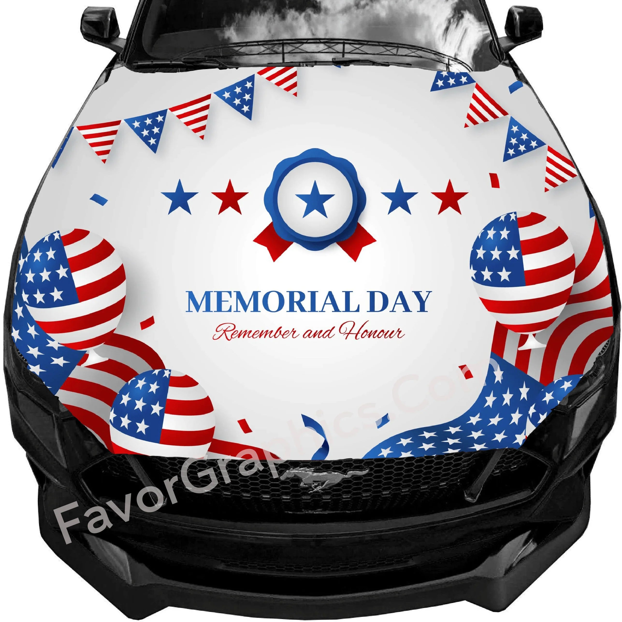 Memorial Day Car Decal Sticker Vinyl Hood Wrap – Favor Graphics